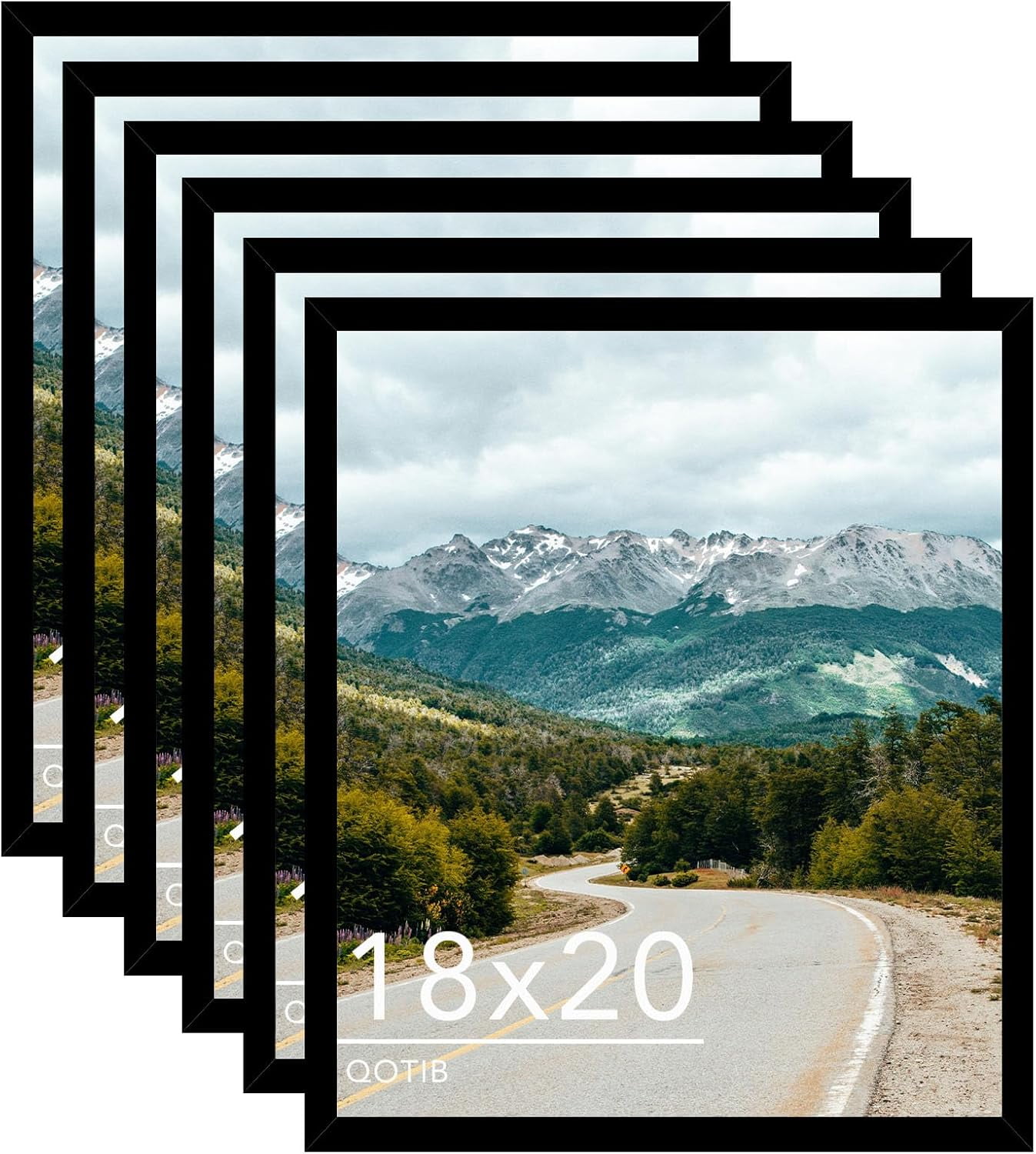 18x24 Picture Frame Black for Wall Hanging, Wood 18 x 24 Frame Poster ...