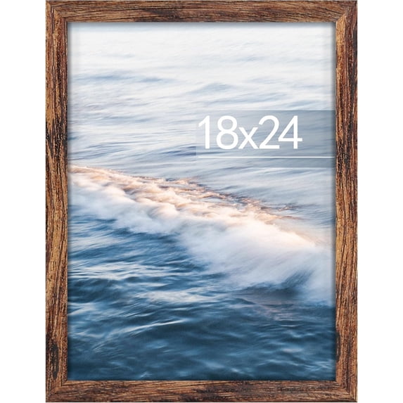 18x24 Picture Frame, Brown 18 x 24 Poster Frame for Horizontal or ...