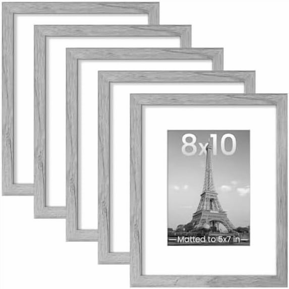 18x24 Picture Frame Set of 5, Display Pictures 16x20 with Mat or 18 x ...