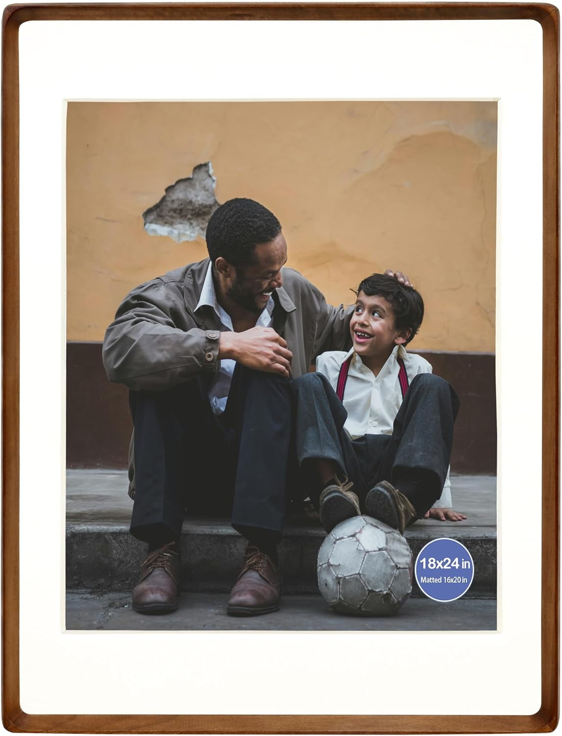 18x24 Picture Frames Walnut Solid Wood Vertical Horizontal Standing ...