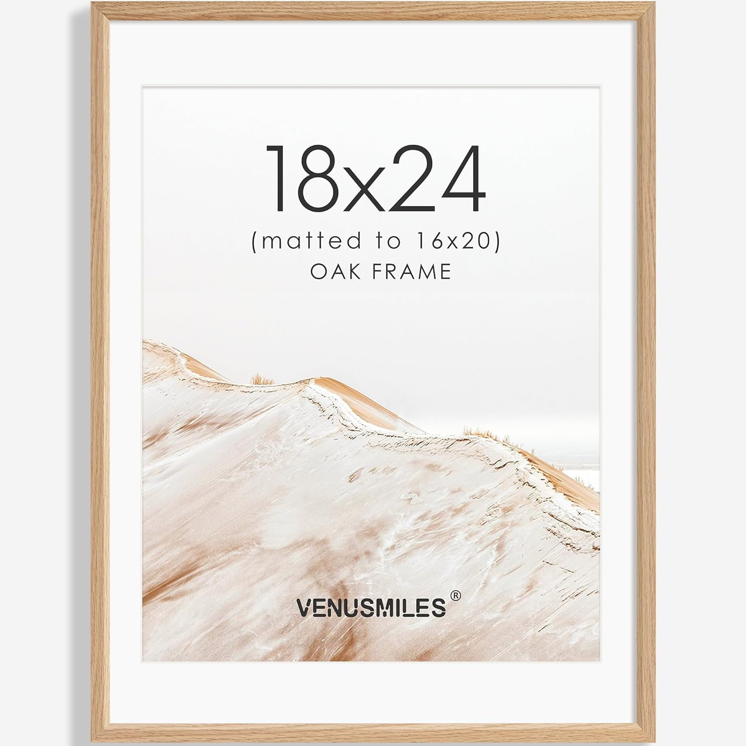 18x24 Poster Frame Natural Solid Oak Photo Frames with 16x20 Removable ...