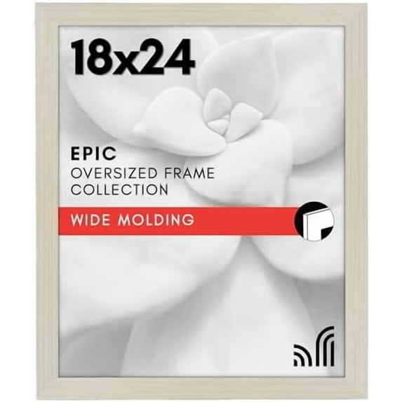 18x24 Poster Frame with Polished Plexiglass - Wide Picture Frames Made ...