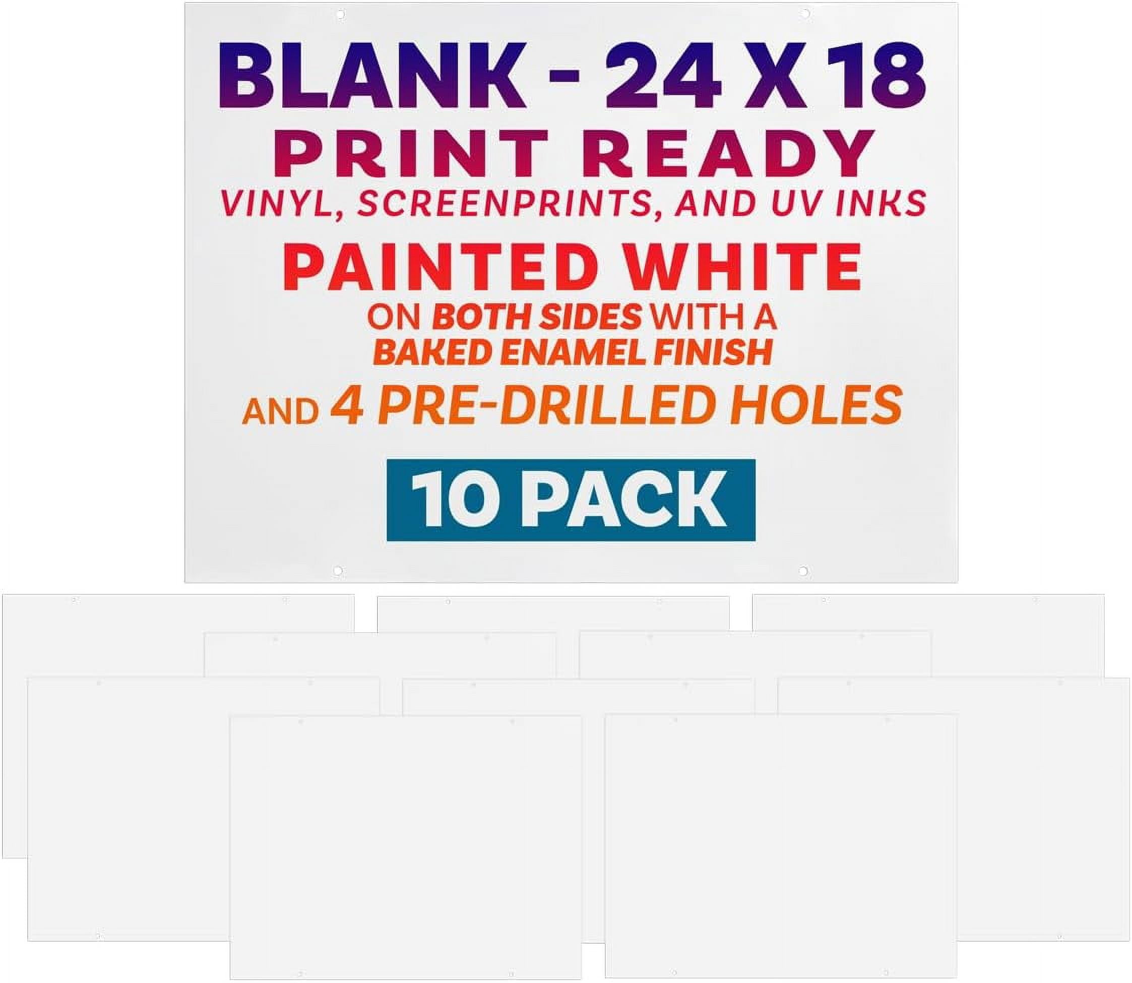 18x24 White Aluminum Metal Road Sign Blanks, Baked Enamel Both Sides ...