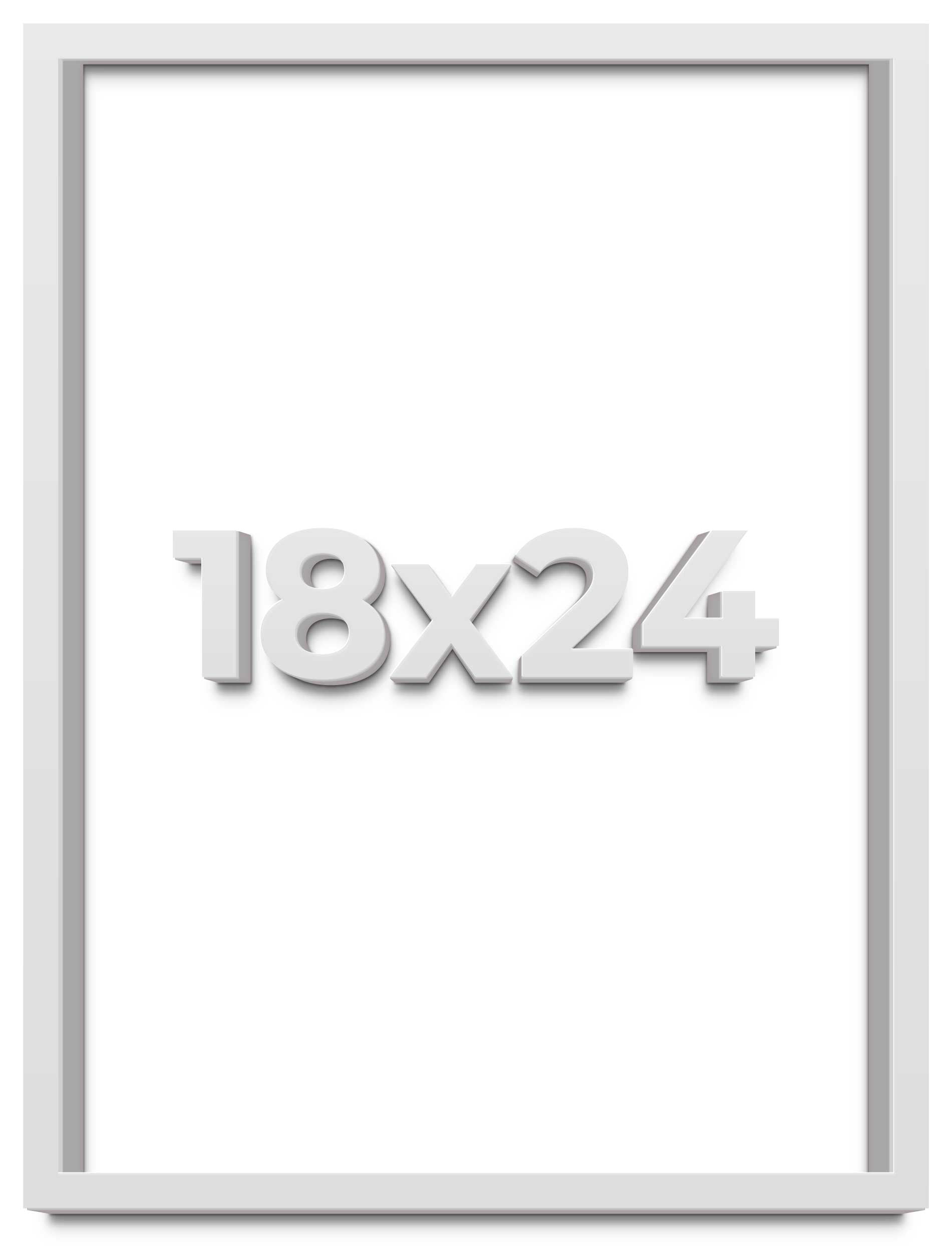 18x24 White Shadowbox Frame - Interior Size 18x24 by 1.5 Inches - Made ...