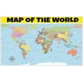 18x24 World Map - Laminated Wall Map Poster Print Perfect for Classrooms and Homes - Vivid ...