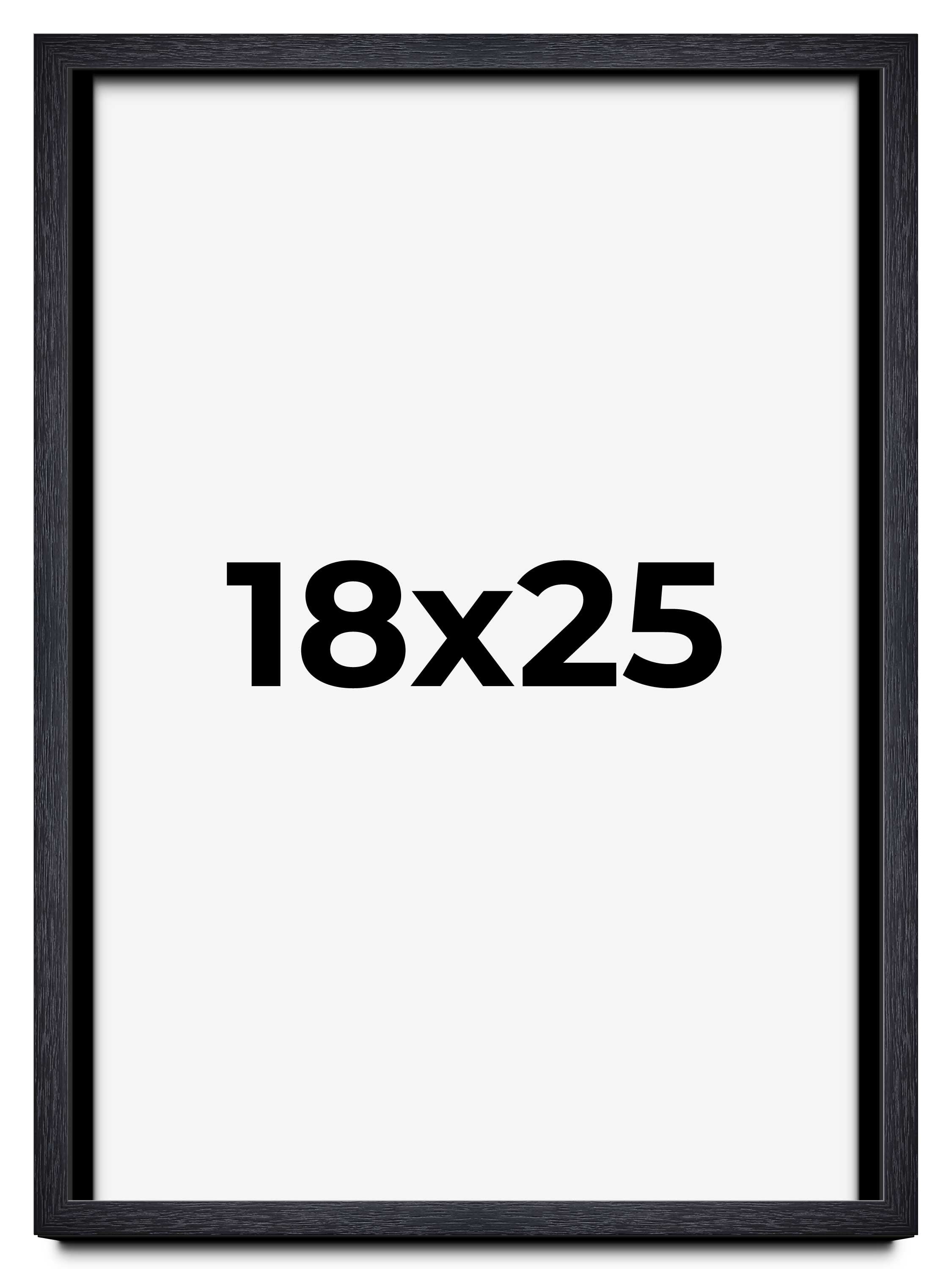 18x25 Shadow Box Frame Black | 1 Inches Deep Real Wood Farmhouse ...