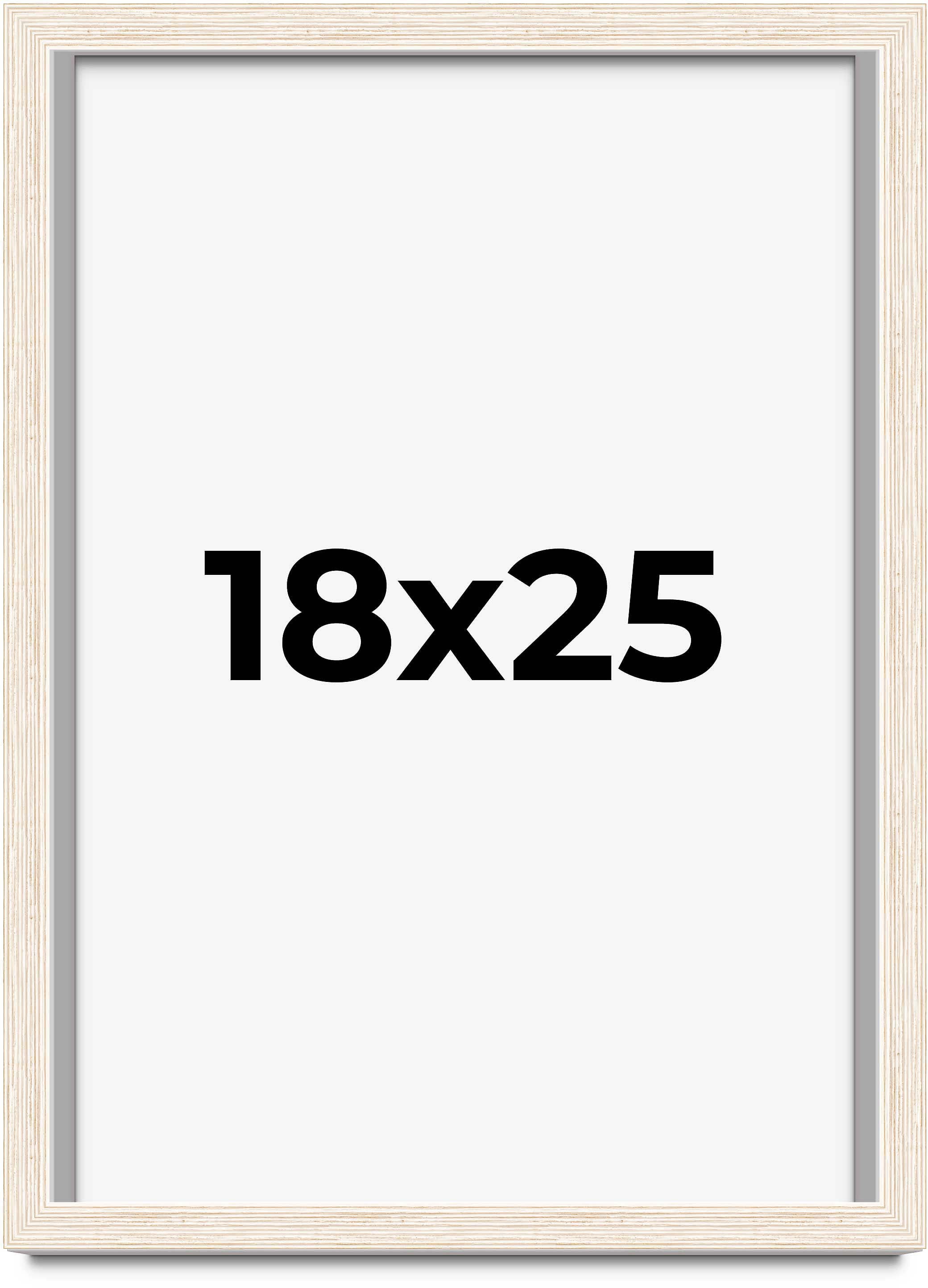 18x25 Shadow Box Frame White | 1.125 Inches Deep Real Wood Rustic ...