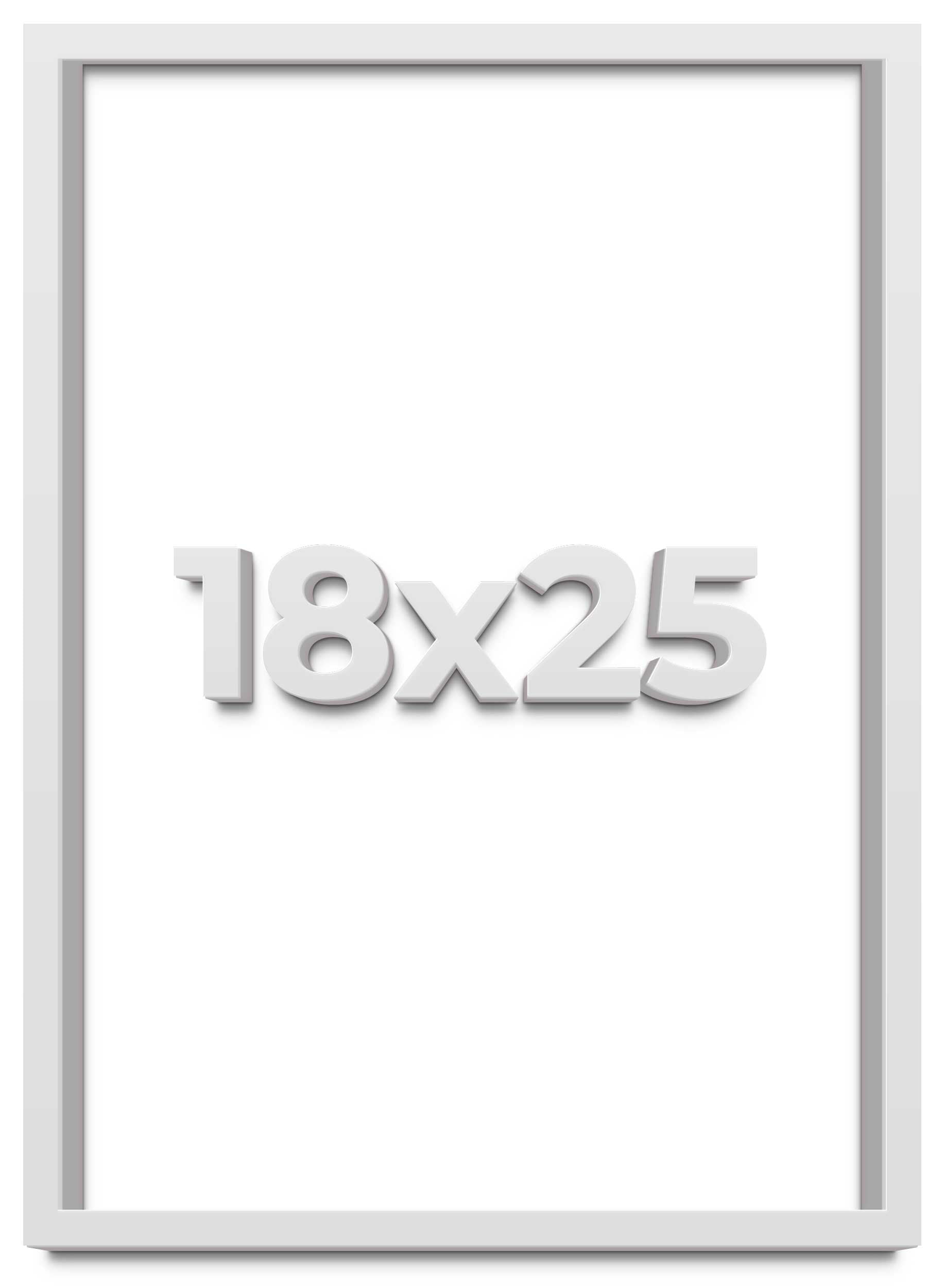 18x25 Shadow Box Frame White | 2 Inches Deep Real Wood Contemporary ...