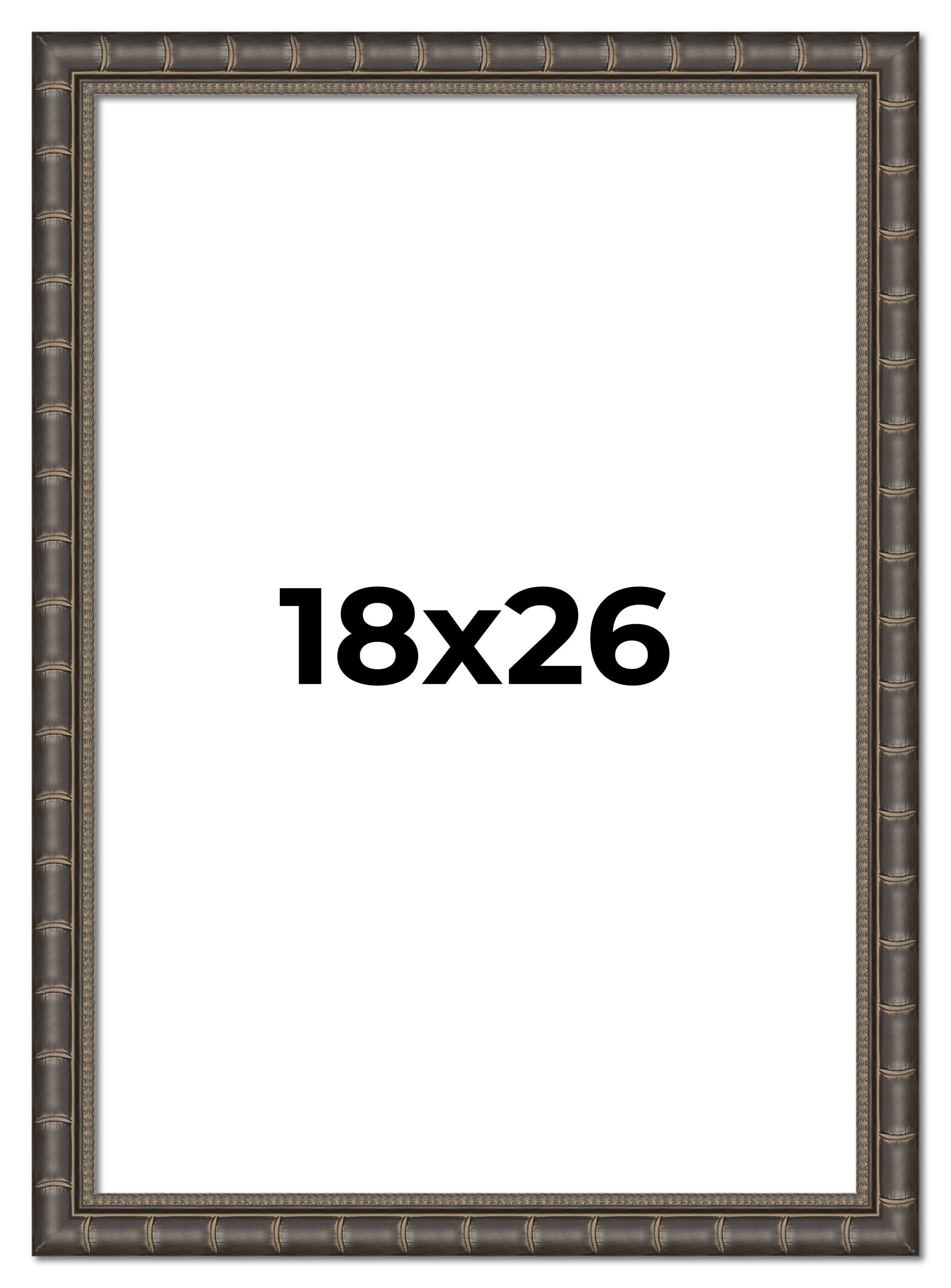 18x26 Frame Black Bamboo Solid Wood Picture Frame Width 1.5 Inches ...
