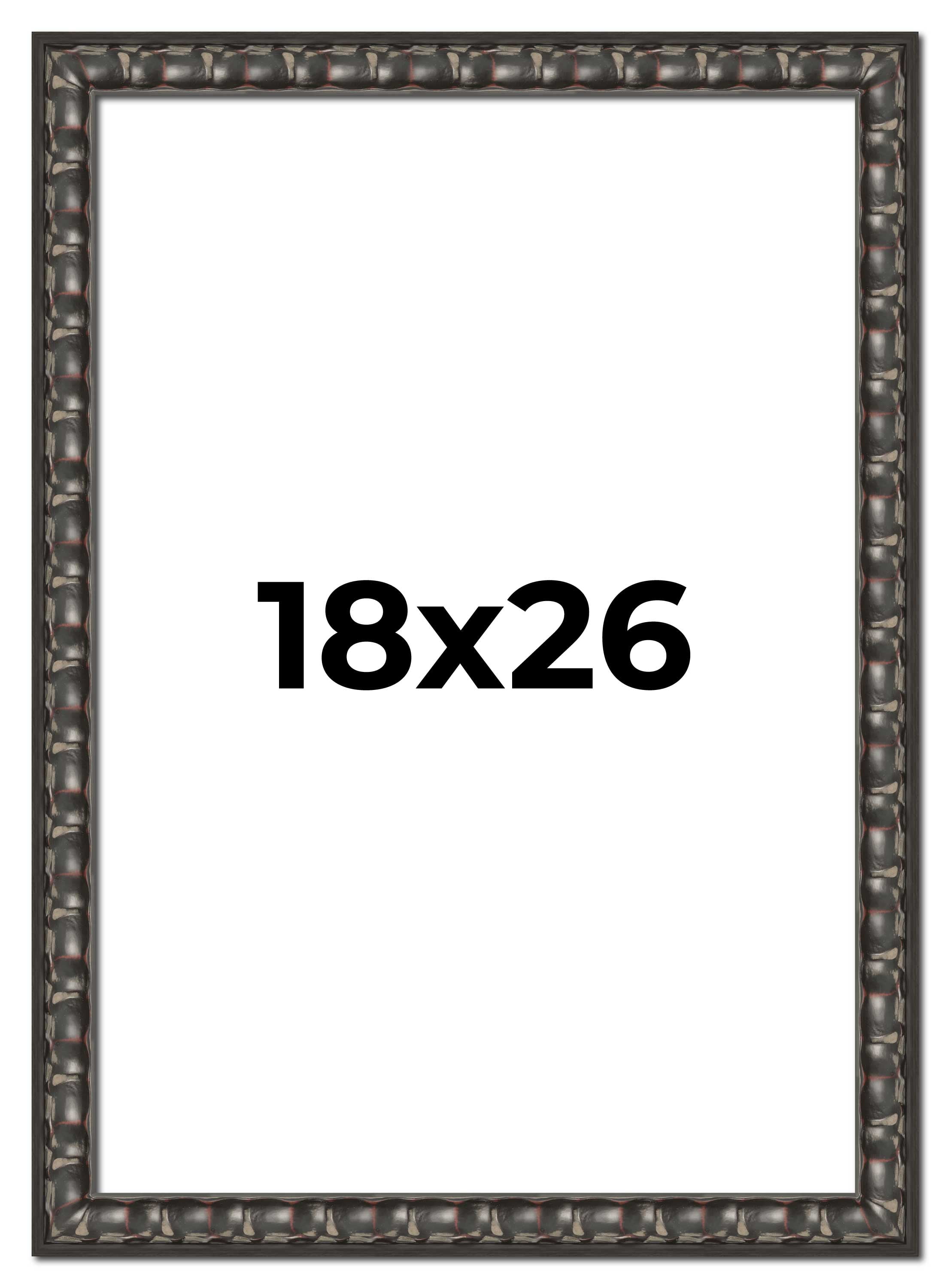 18x26 Frame Black-Brown Medieval Solid Wood Picture Frame | 1.5 Inch ...
