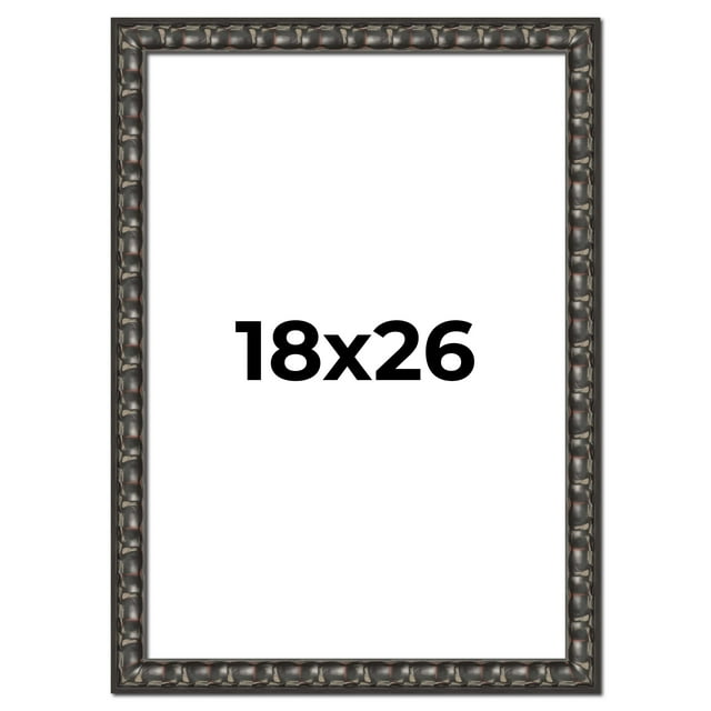 18x26 Frame Black-Brown Medieval Solid Wood Picture Frame | 1.5 Inch ...