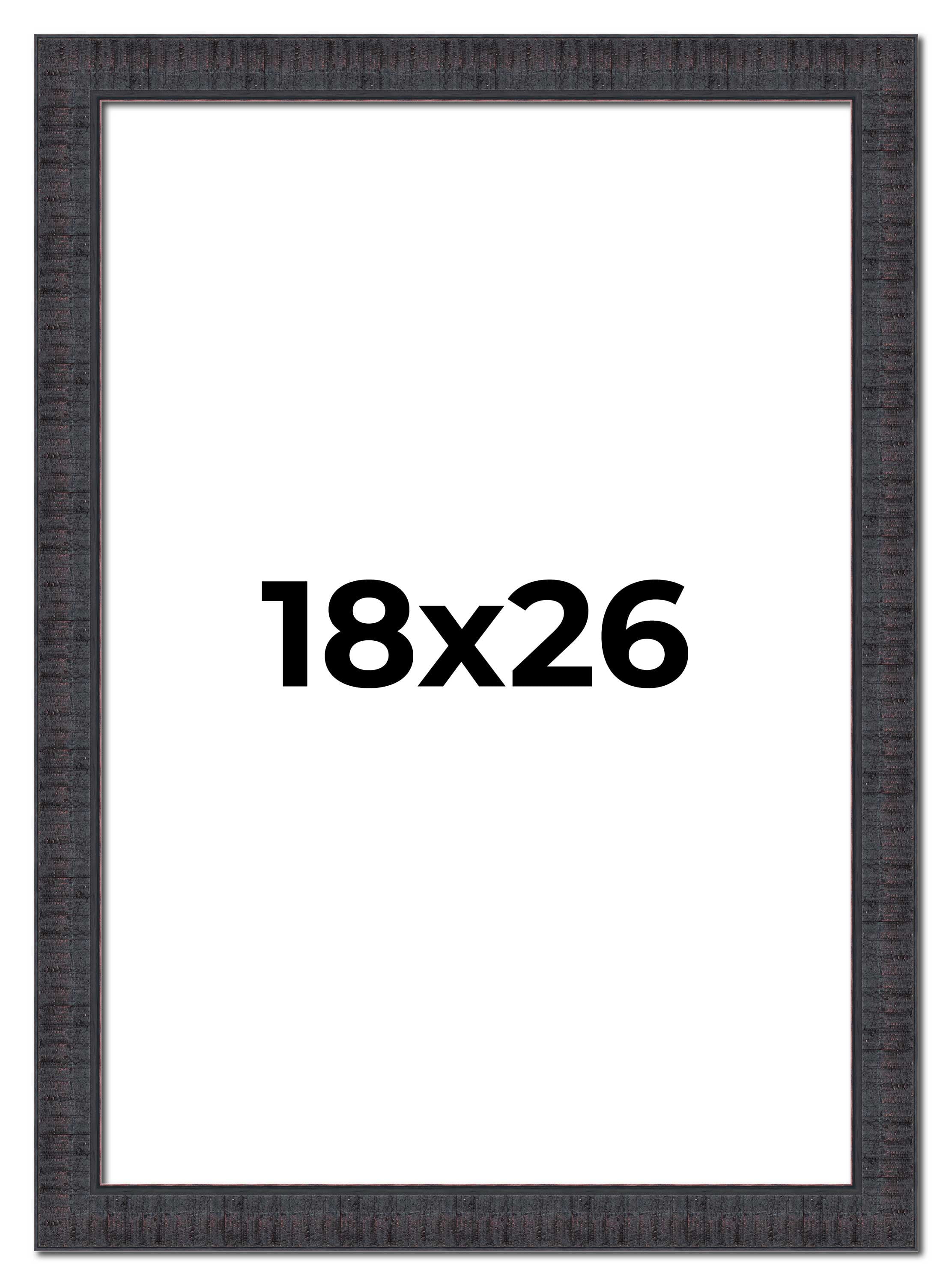 18x26 Frame Brown Rustic Solid Wood Picture Frame 1.5 Inches Wide ...