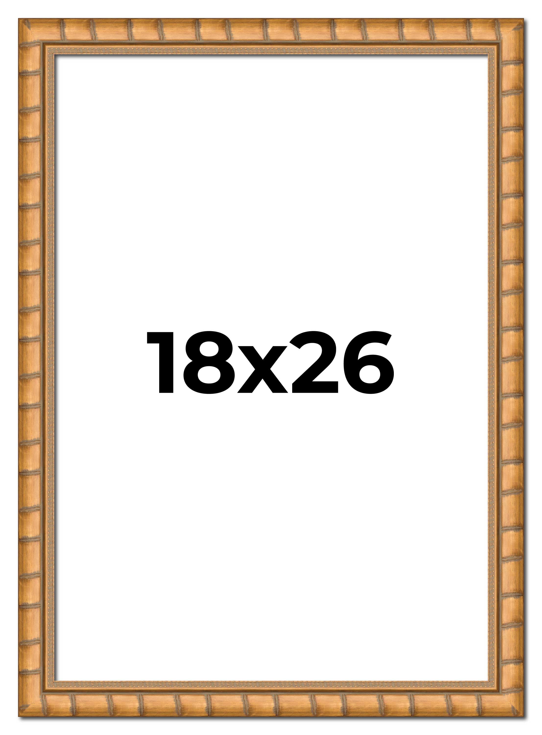 18x26 Frame Gold Real Wood Picture Frame Width 1.5 inches | Interior ...