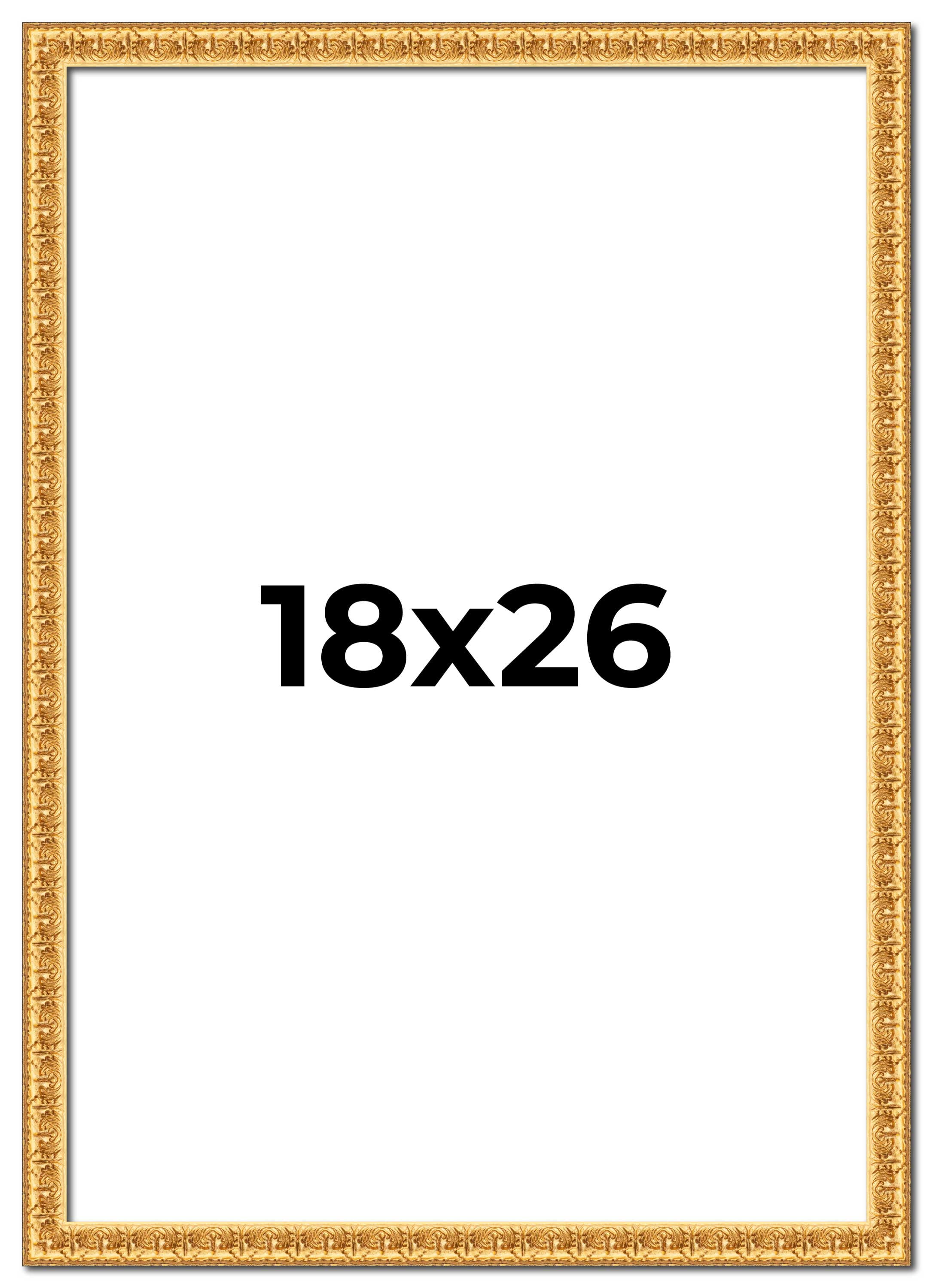 18x26 Frame Gold Real Wood Picture Frame Width 1 inches | Interior ...
