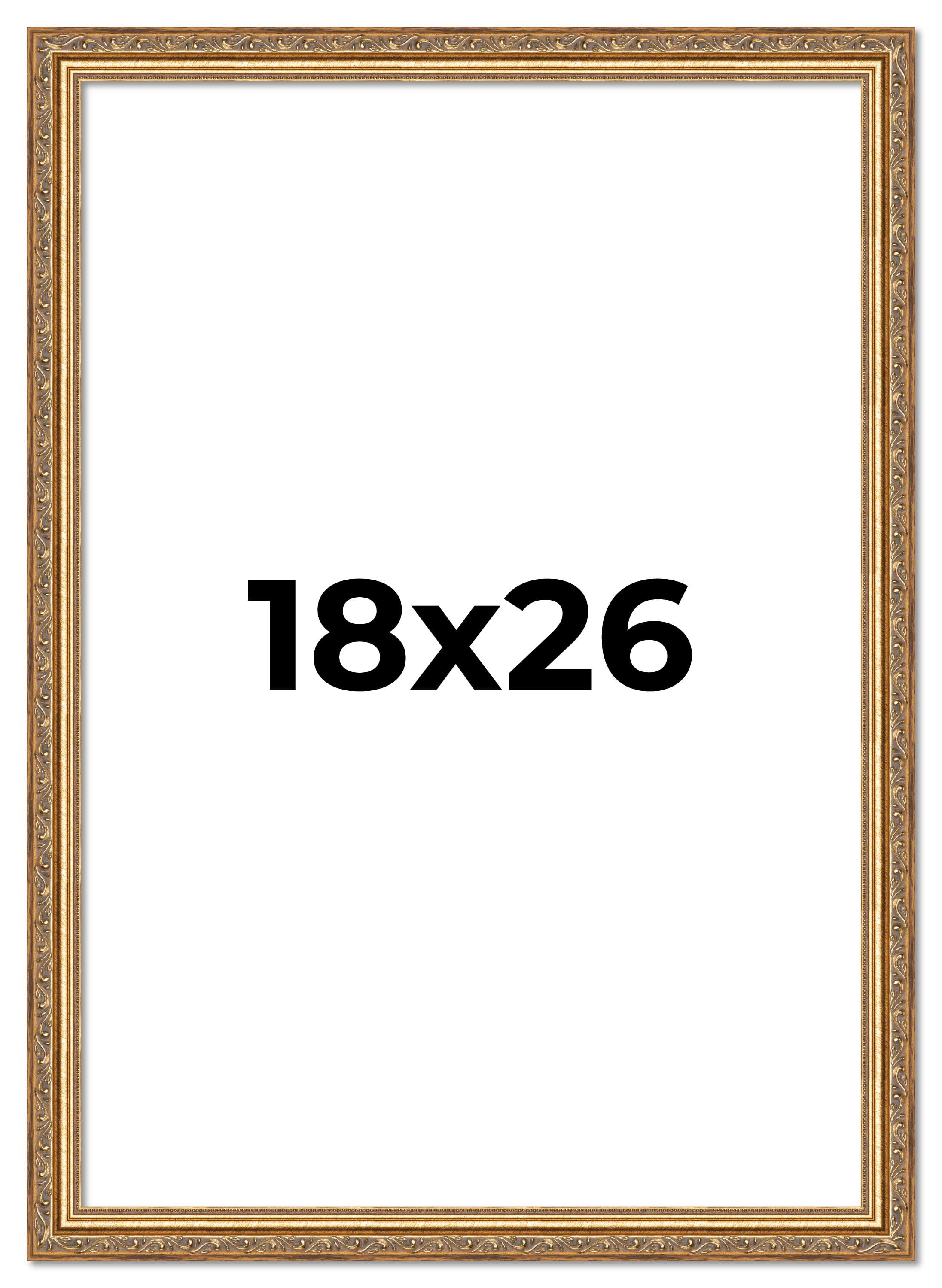 18x26 Frame Gold Solid Wood Picture Frame Width 1.25 Inches | Interior ...