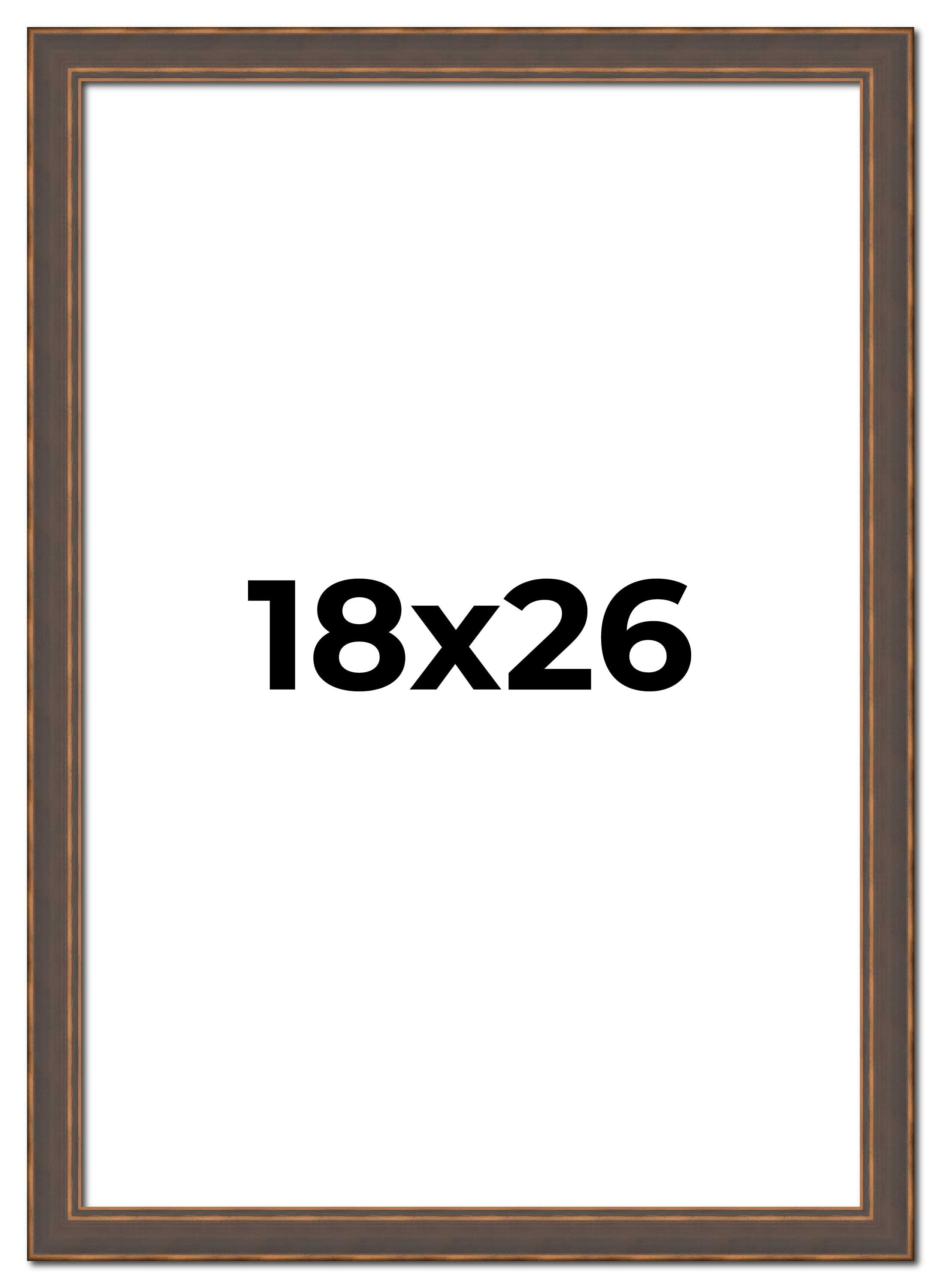 18x26 Frame Golden Caramel Solid Wood Bronze Picture Frame | 1.25 Inch ...