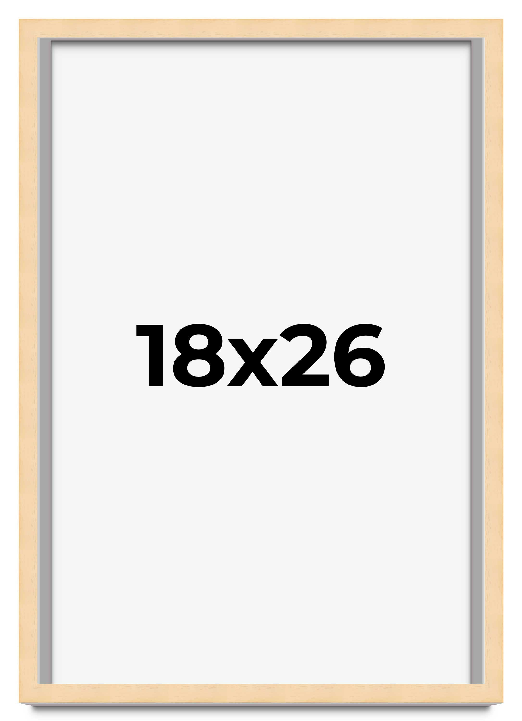 18x26 Frame Natural Wood Picture Frame | 0.75 Inch Moulding Width ...