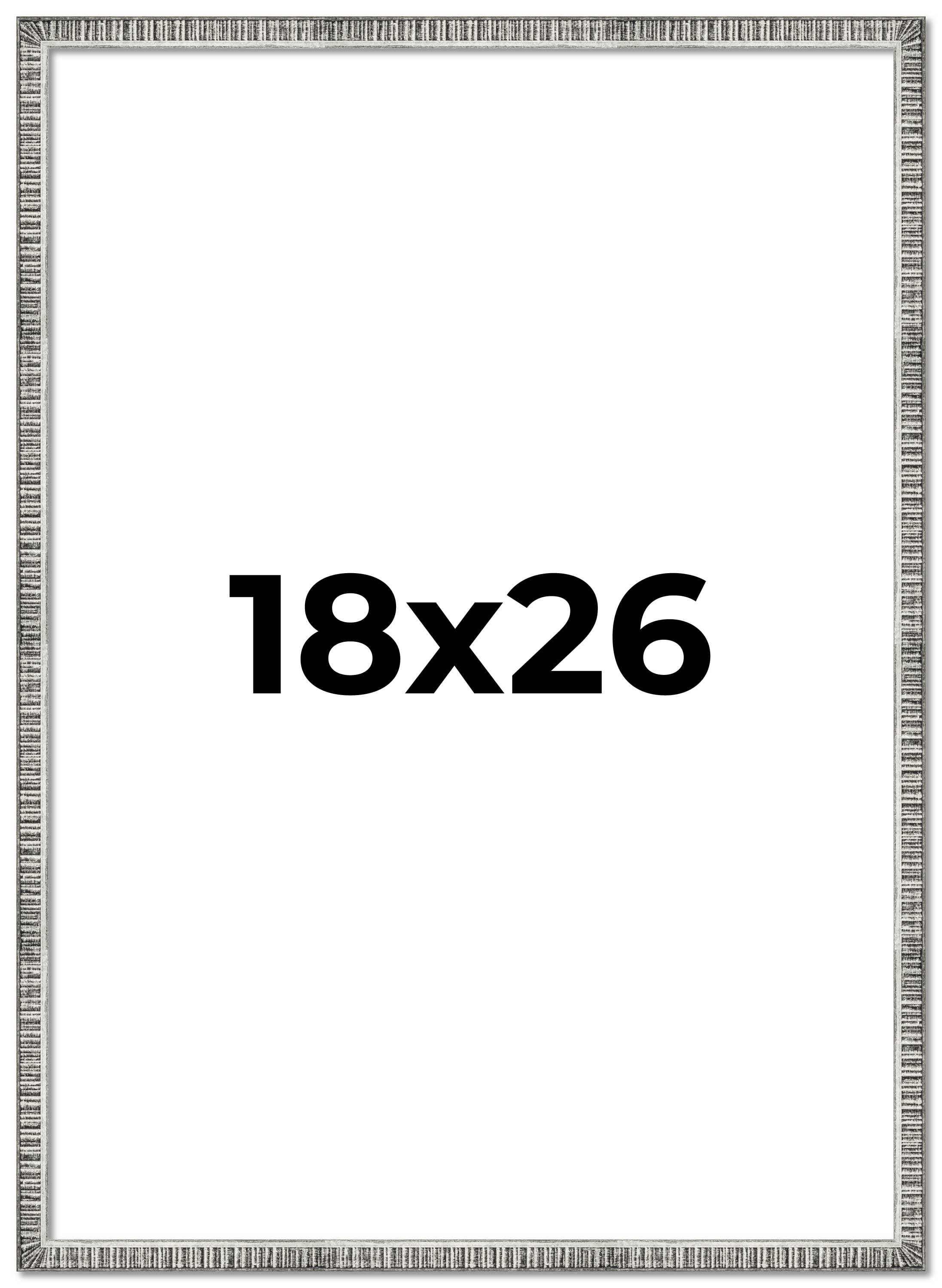 18x26 Frame Silver Picture Frame - Complete Modern Photo Frame Includes ...