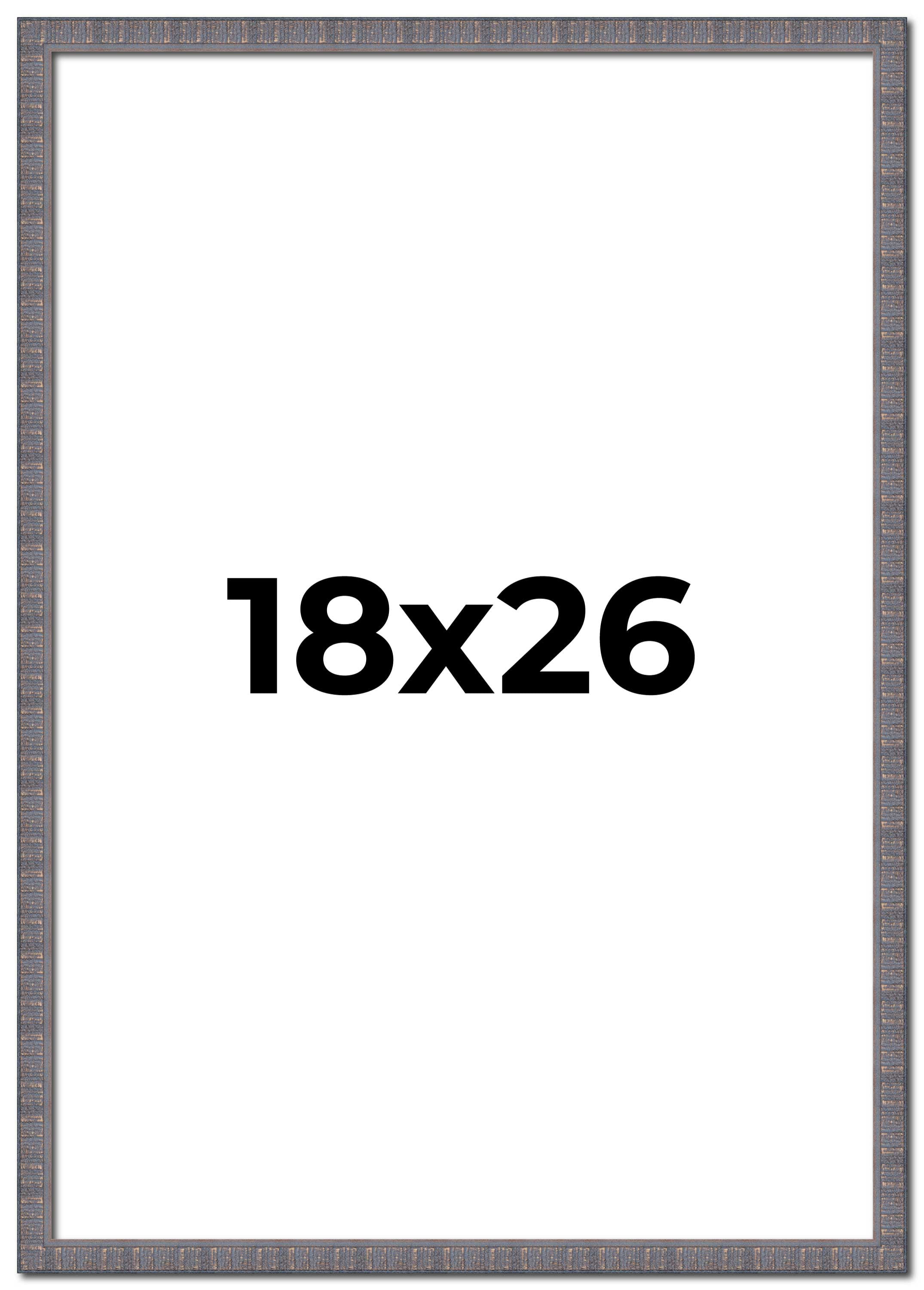 18x26 Frame Slate Blue Distressed Rustic Solid Wood Picture Frame | 0. ...