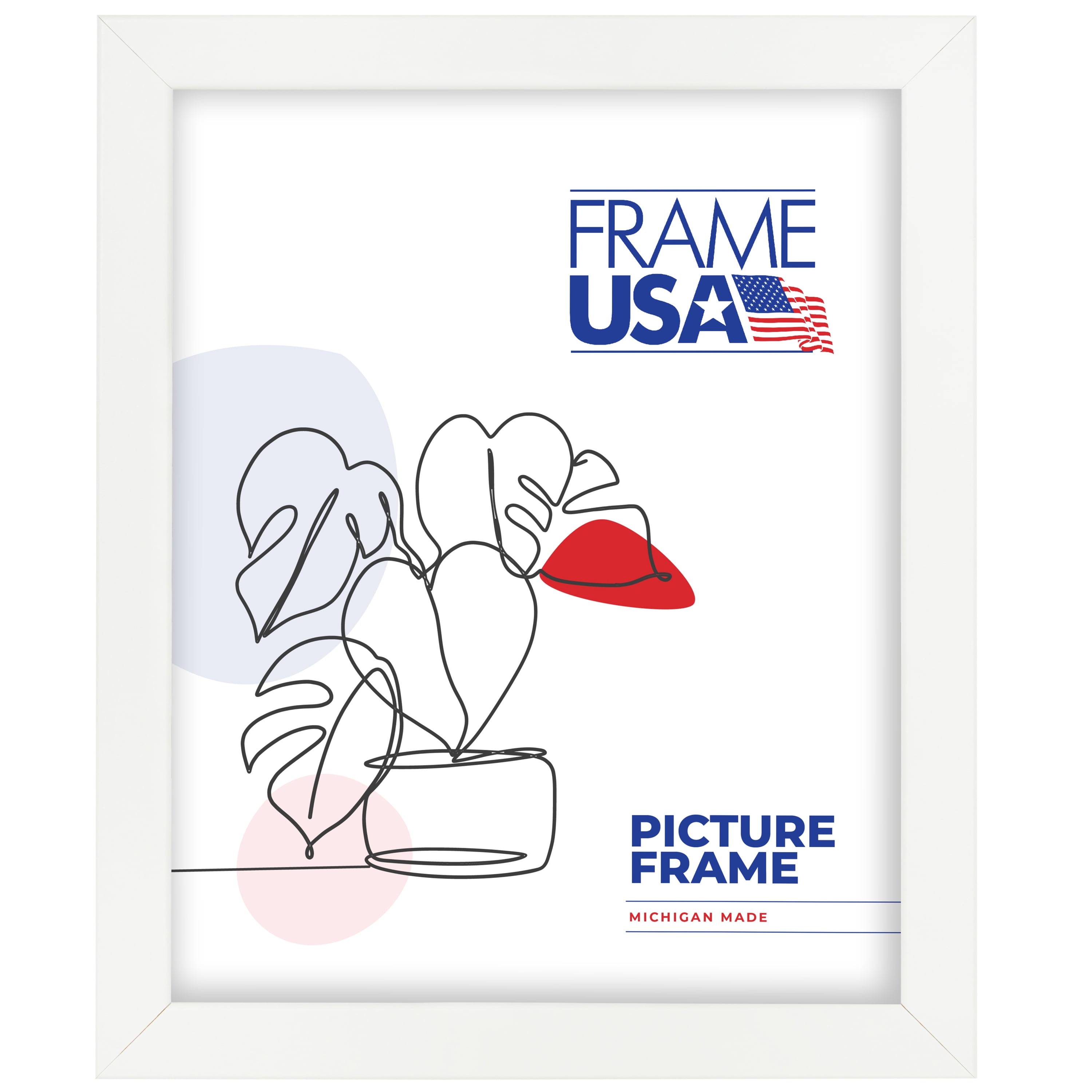 18x26 Picture Frame – White Corporate Thin Style 72074, 0.75 Inch MDF ...