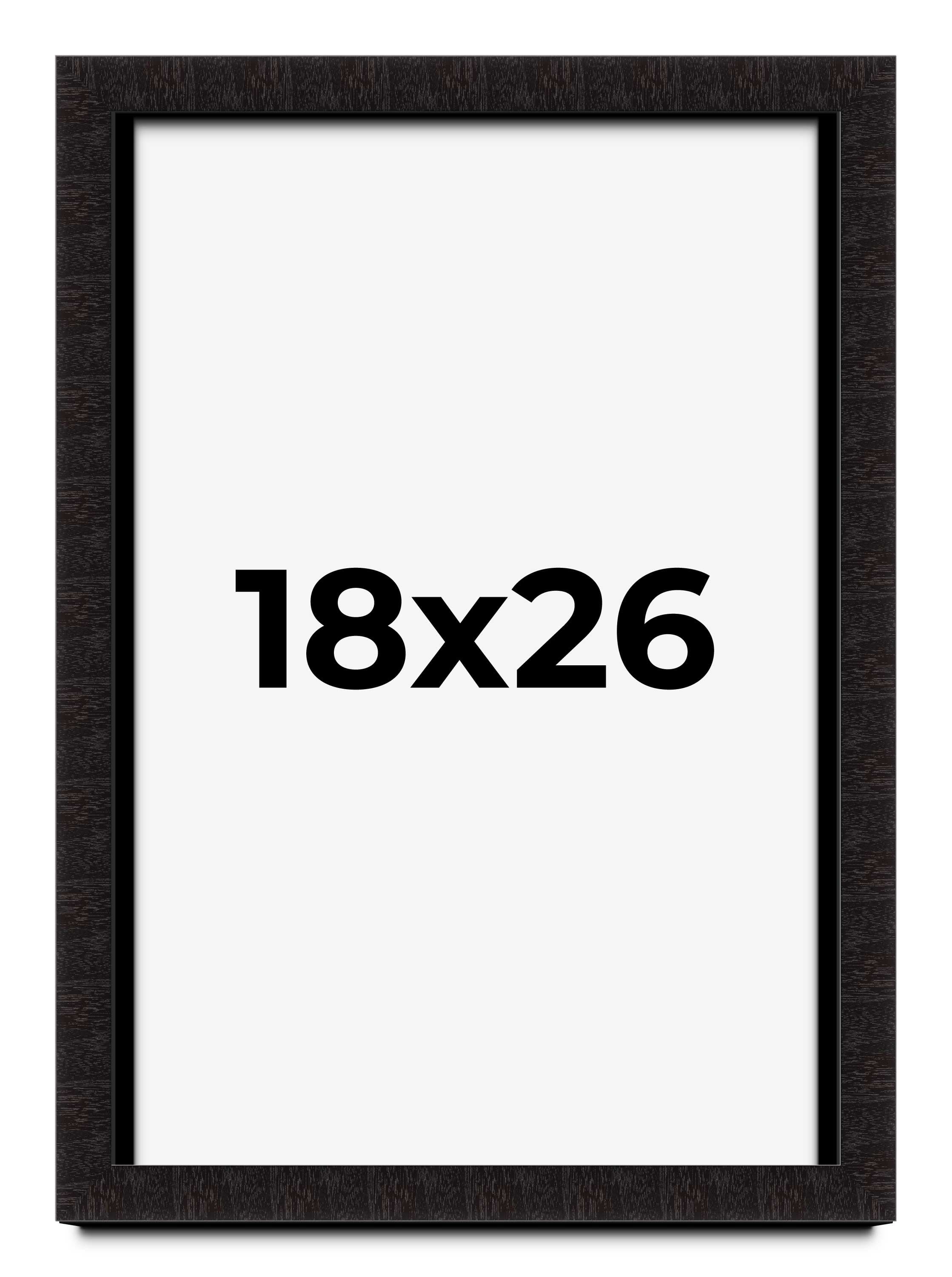 18x26 Shadow Box Black Solid Wood Display Picture Frame | 1 Inch Rabbet ...