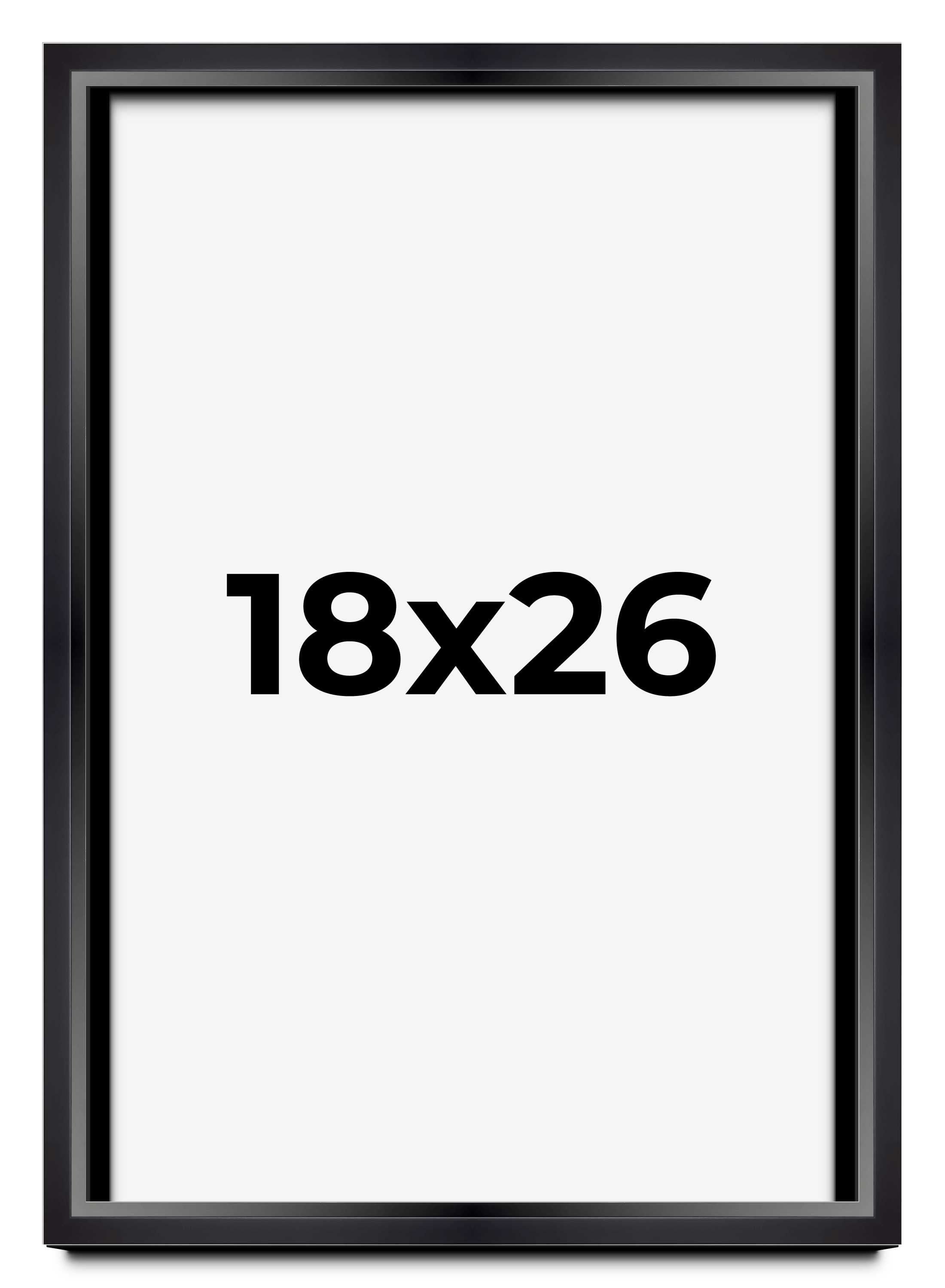 18x26 Shadow Box Frame Black | 1.25 inches Deep Real Wood Contemporary ...