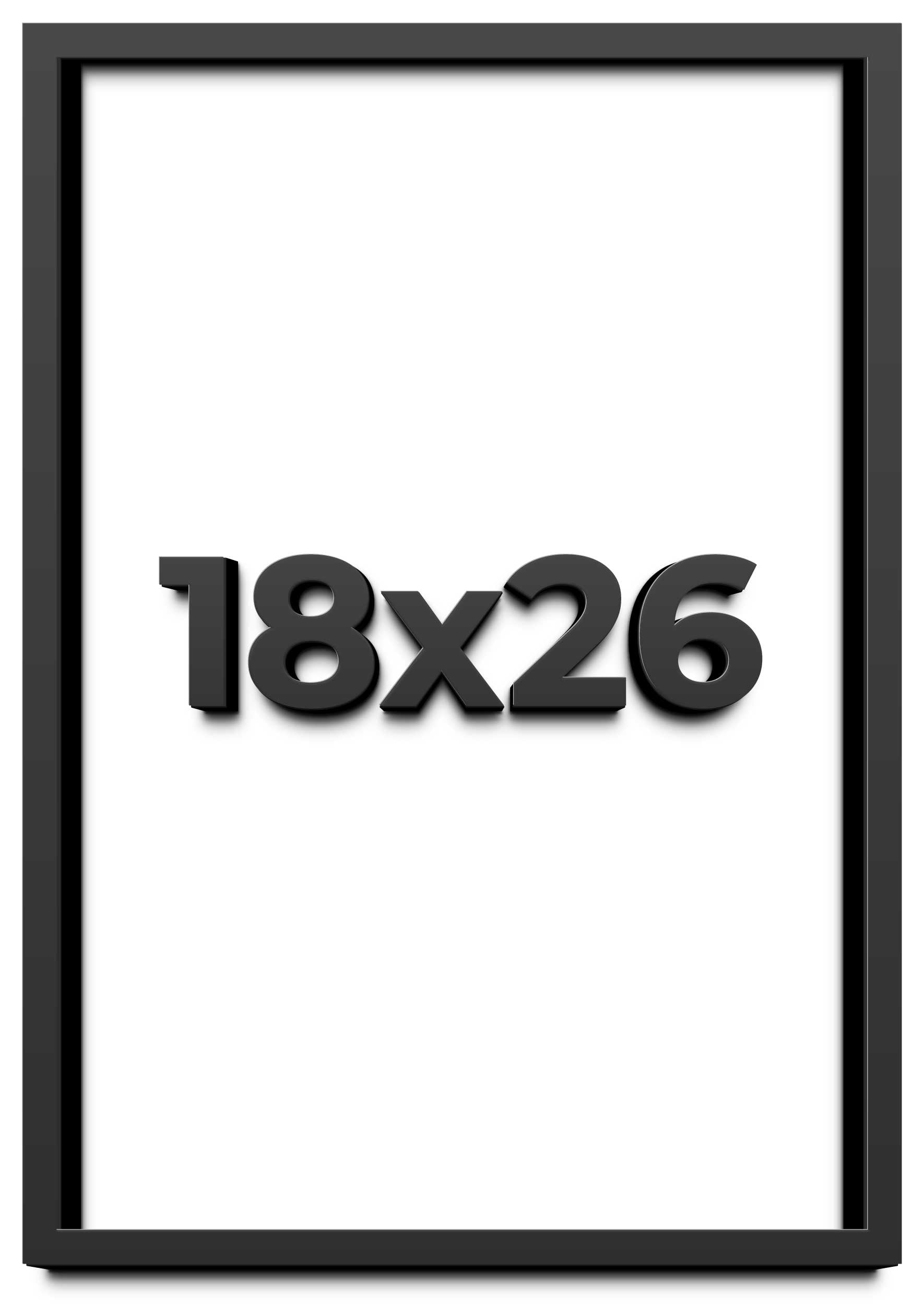 18x26 Shadow Box Frame Black | 1 inches Deep Real Wood Contemporary ...