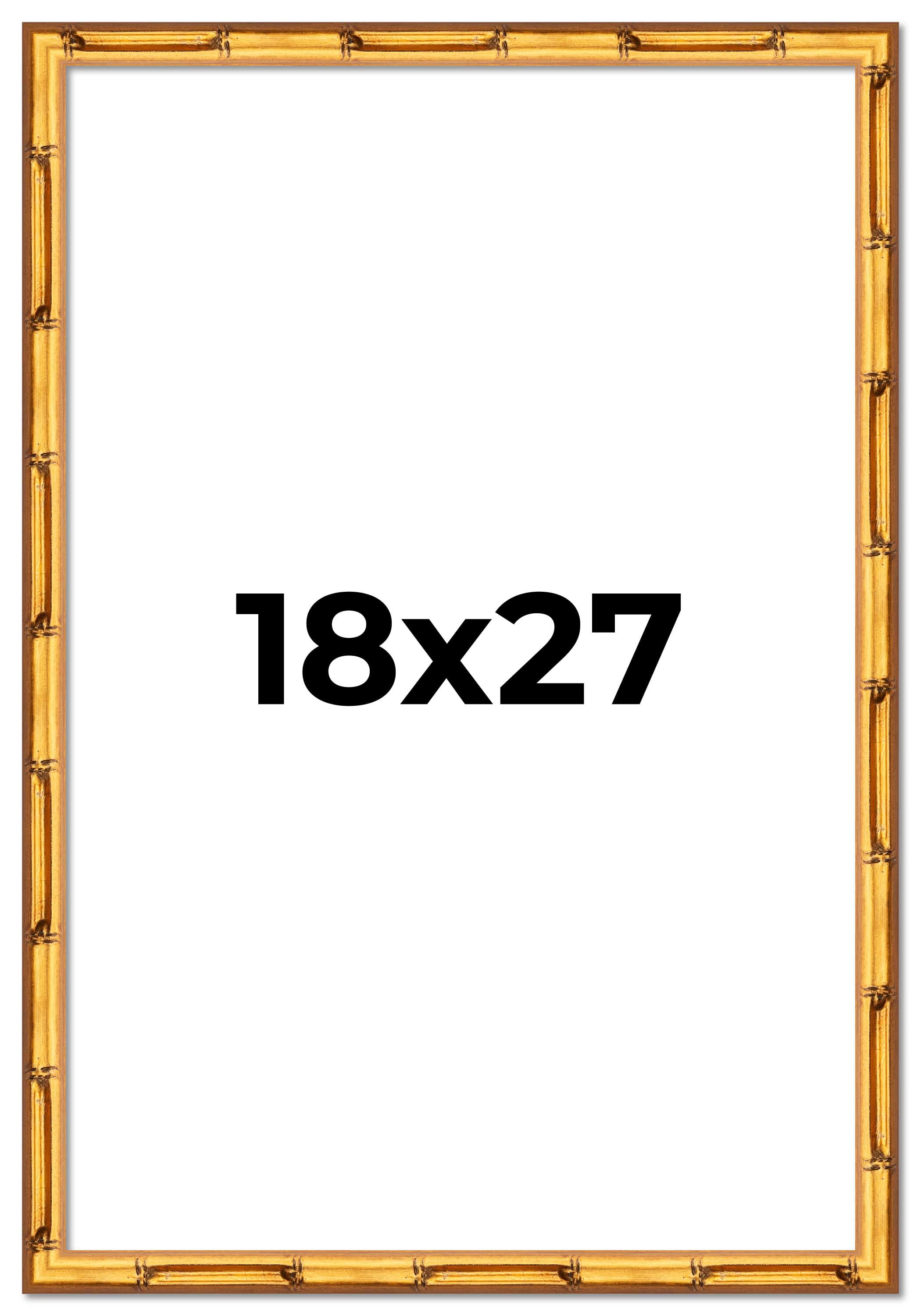 18x27 Frame Gold Bamboo Solid Wood Picture Frame | 1 Inch Moulding ...