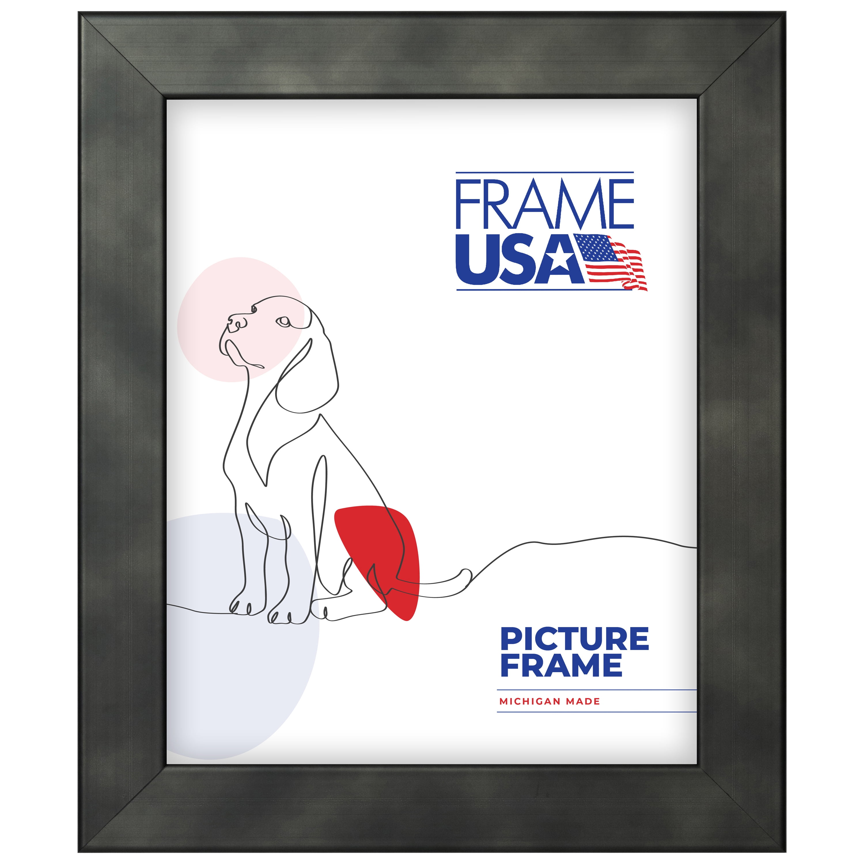 18x27 Picture Frame – Gray Metal Narrow Style 26-1218, 1.25 Inch MDF ...