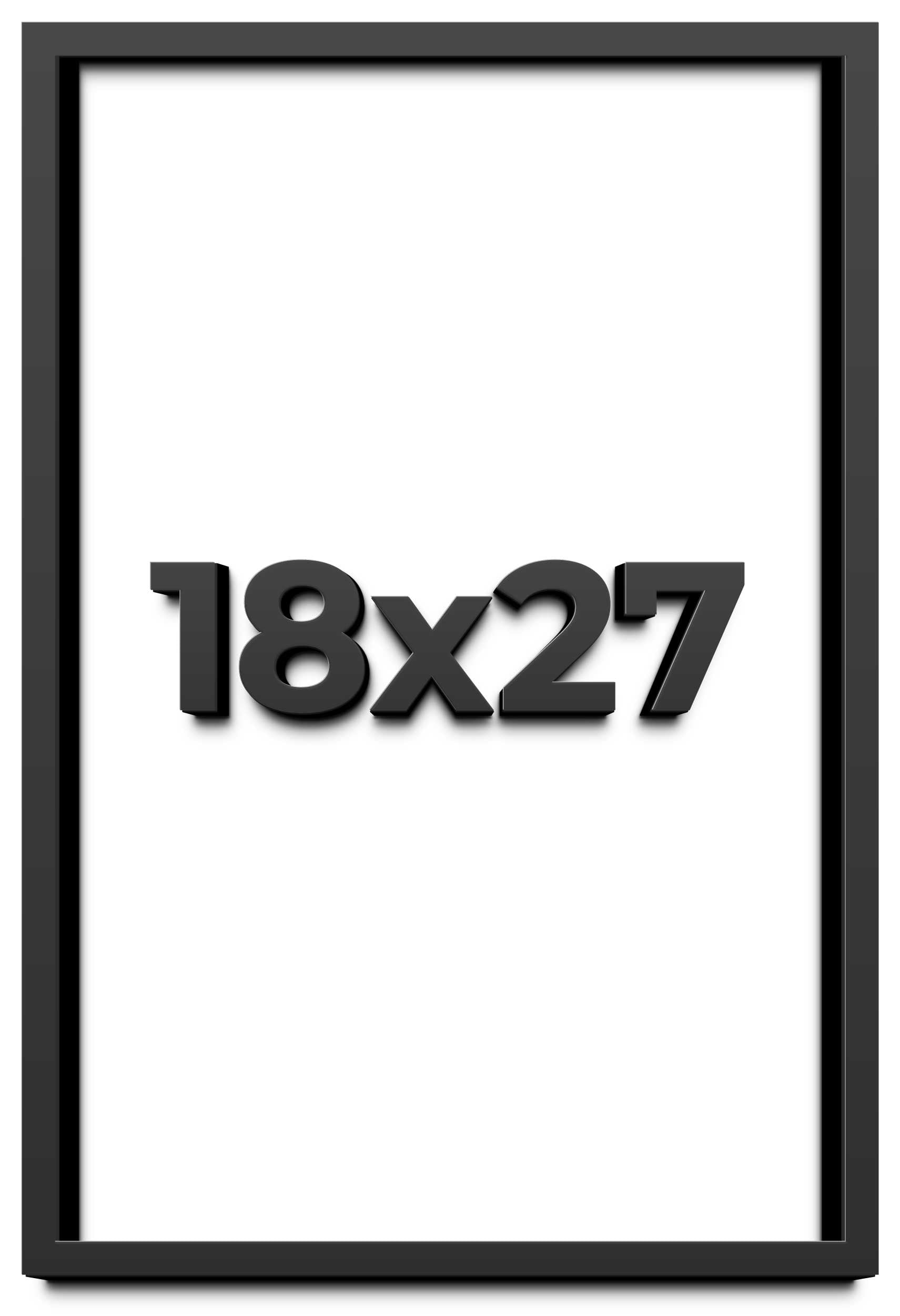 18x27 Shadow Box Frame Black | 1 inches Deep Real Wood Contemporary ...