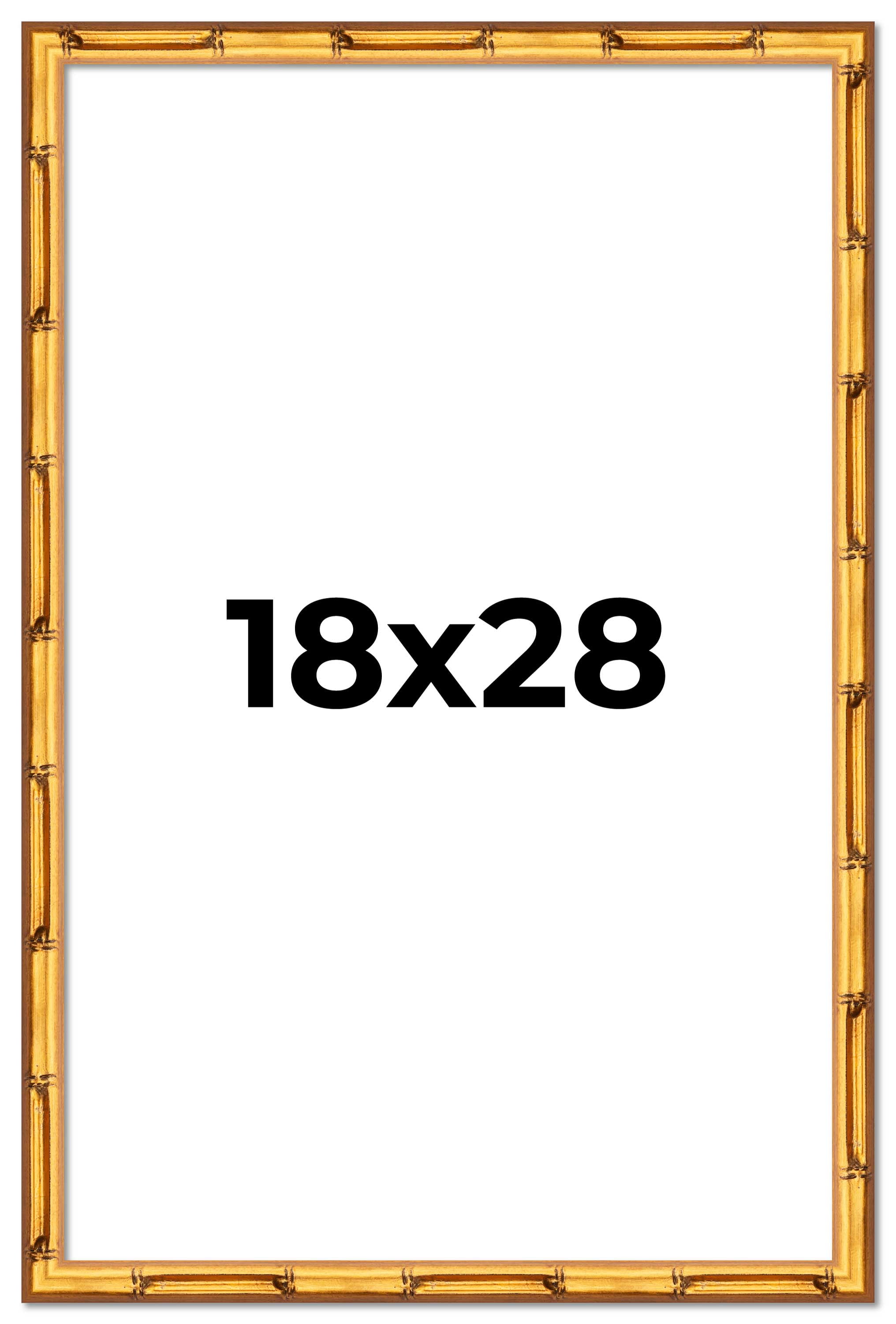 18x28 Frame Gold Bamboo Solid Wood Picture Frame | 1 Inch Moulding ...