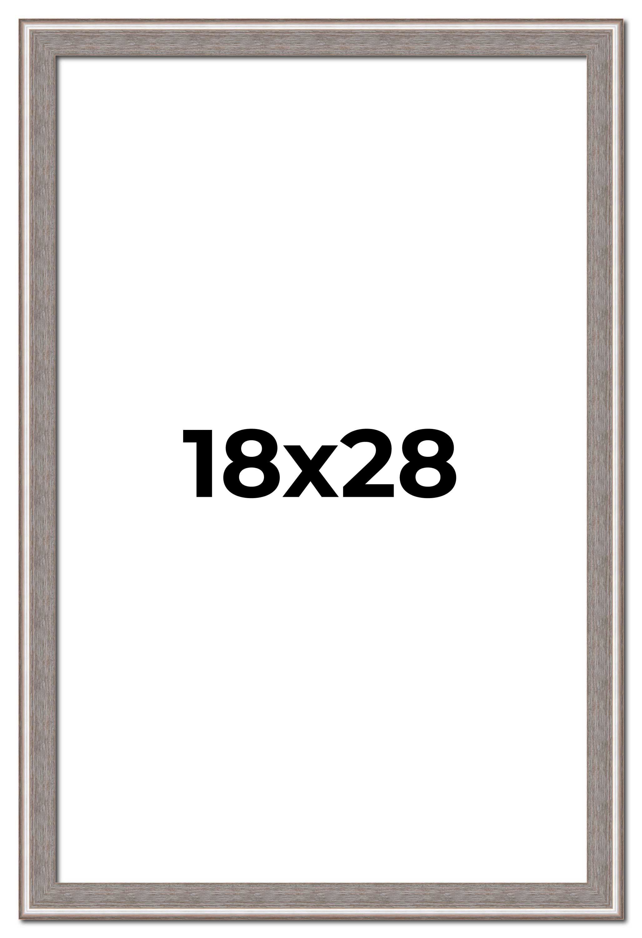 18x28 Frame Grey Real Wood Picture Frame Width 1.25 inches | Interior ...