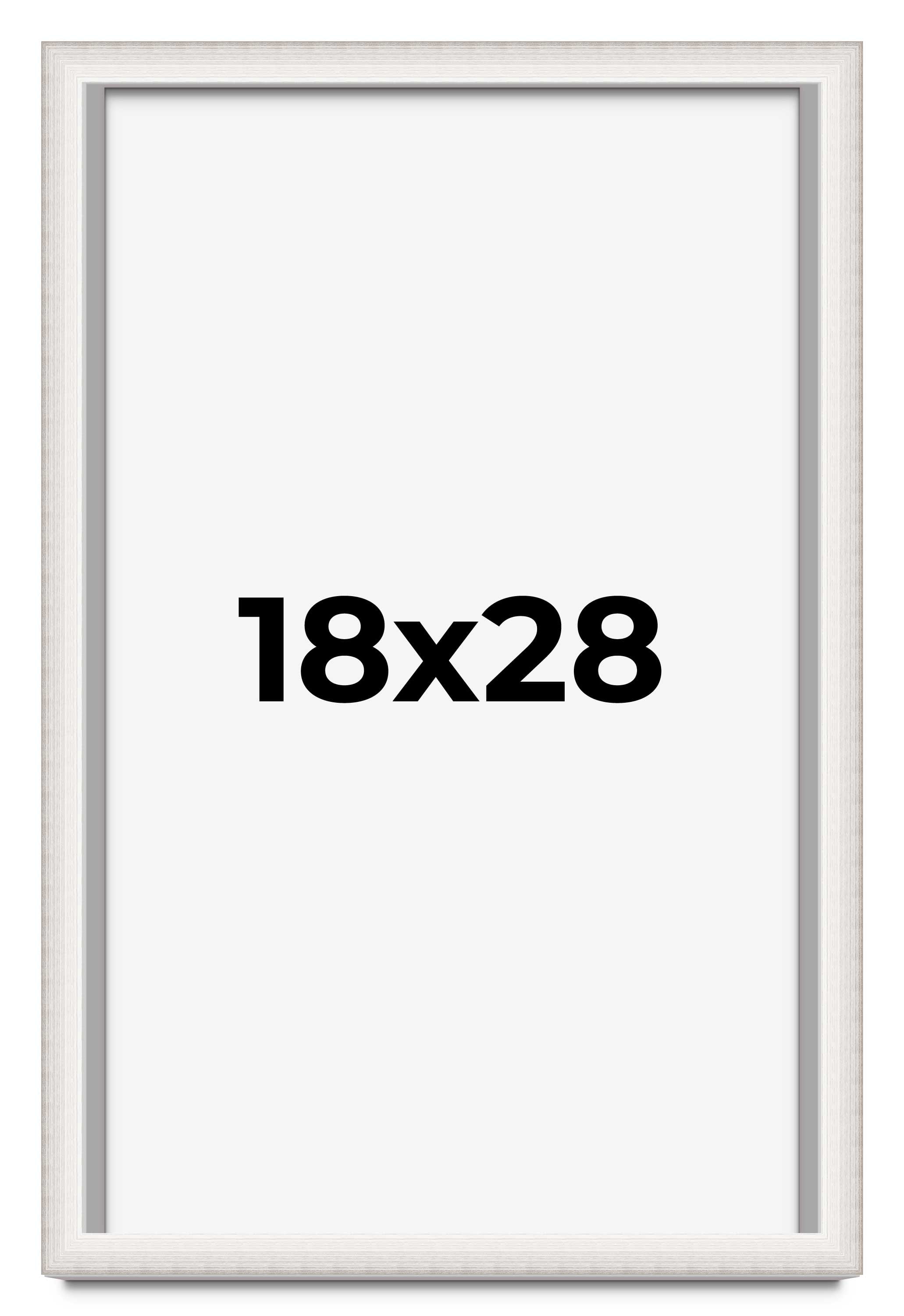 18x28 Shadow Box Silver Brushed Striped Display Frame | 1.625 Inches ...