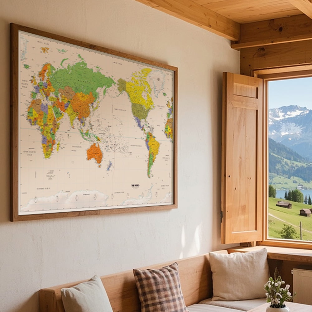 18x29 Inch Kids World Map - Compact Educational Chart for Bedrooms ...