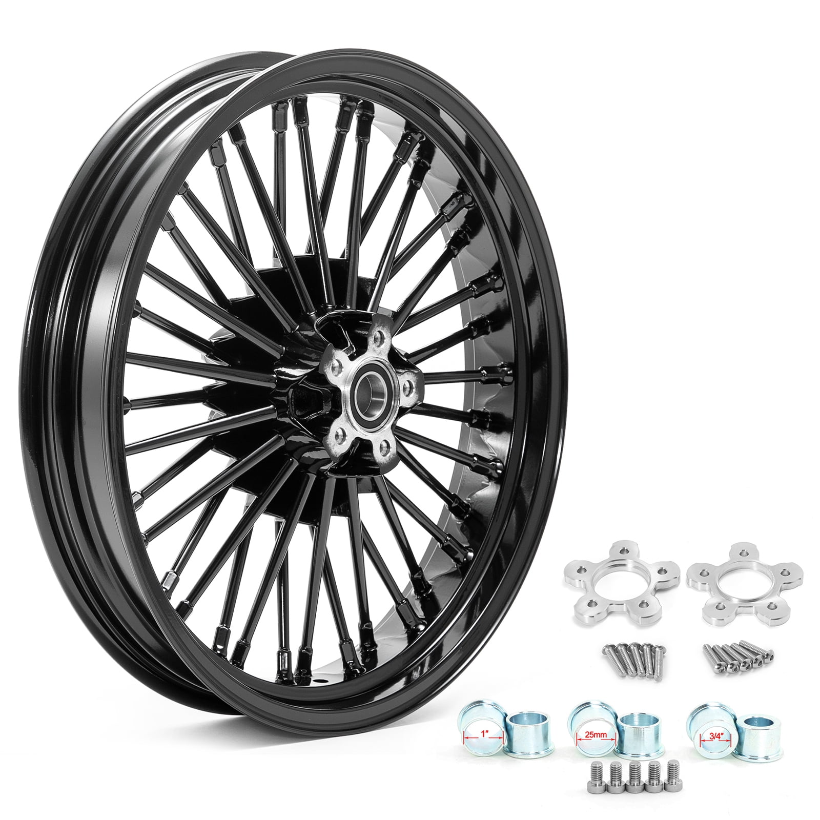 18x3.5 Fat Spoke Front Wheel Rim for Harley Touring Bagger Electra ...