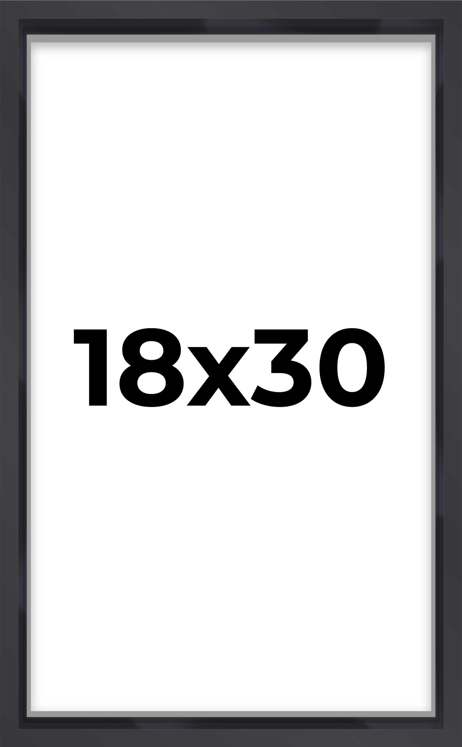 18x30 Black Shadowbox Frame - Interior Size 18x30 by 1 Inches - Made to ...
