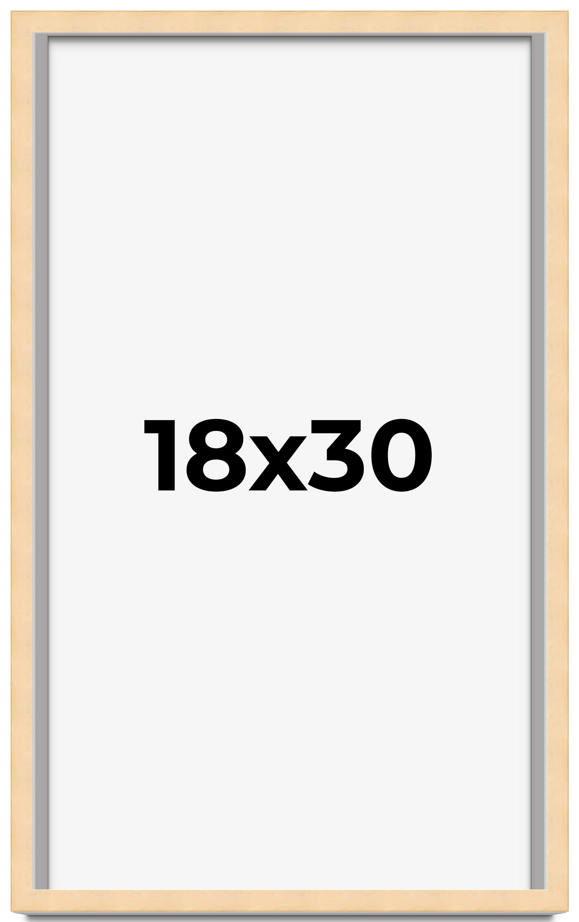 18x30 Frame Beige Real Wood Picture Frame Width 0.75 inches | Interior ...