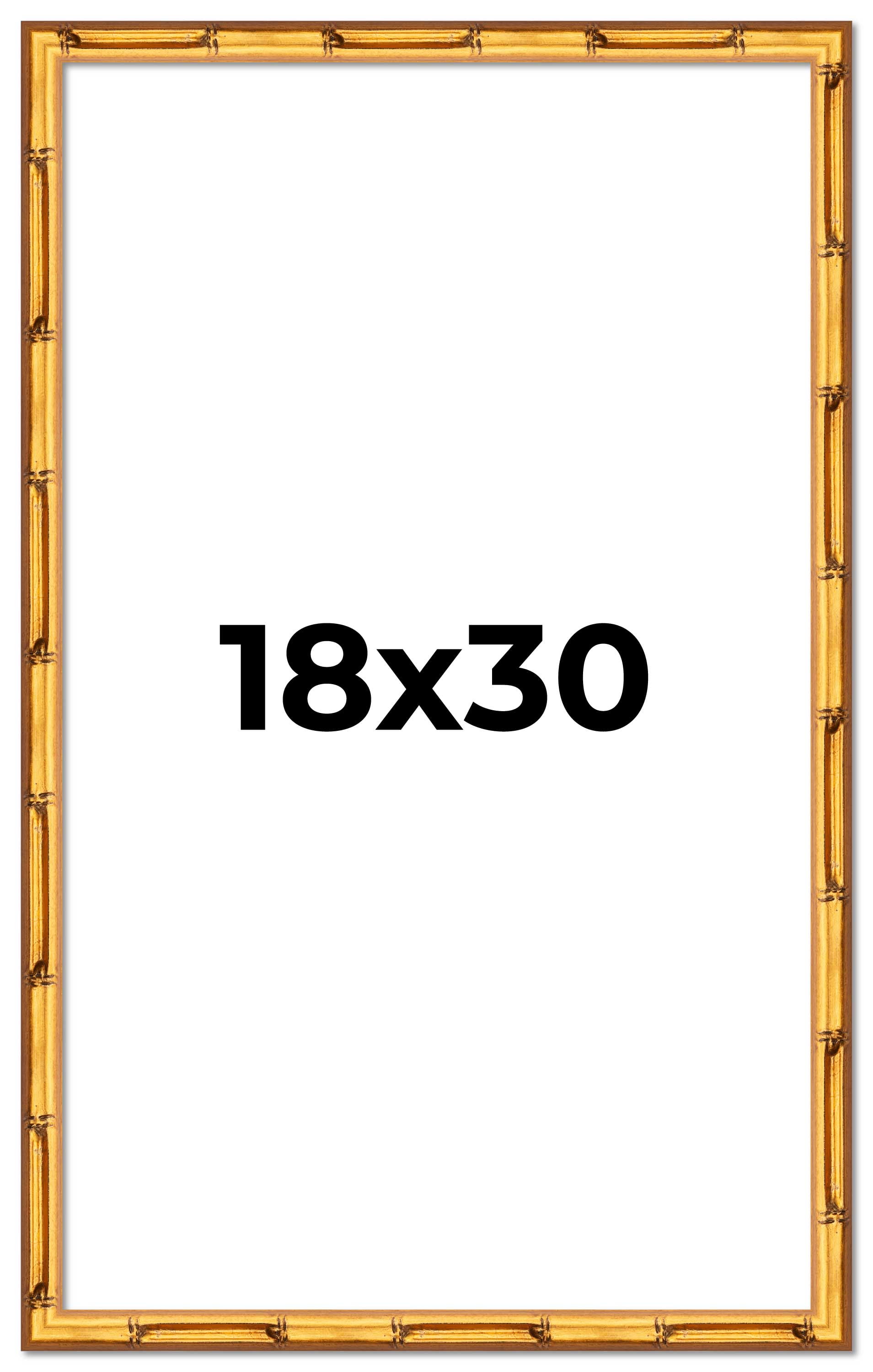 18x30 Frame Gold Bamboo Picture Frame - Complete Modern Photo Frame ...