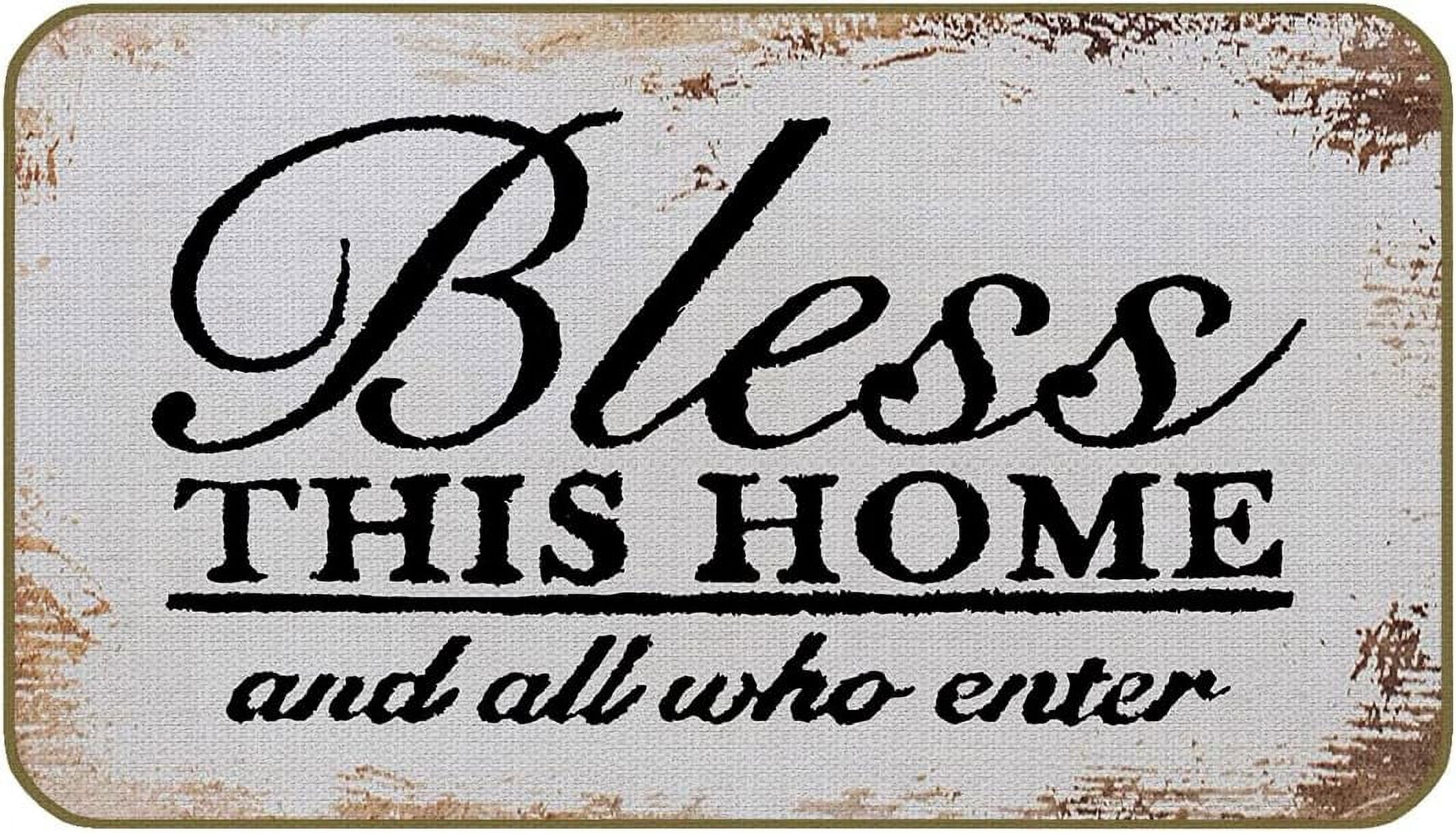 18x30 Inch Blessed This Home and All Who Entered Retro Welcome ...