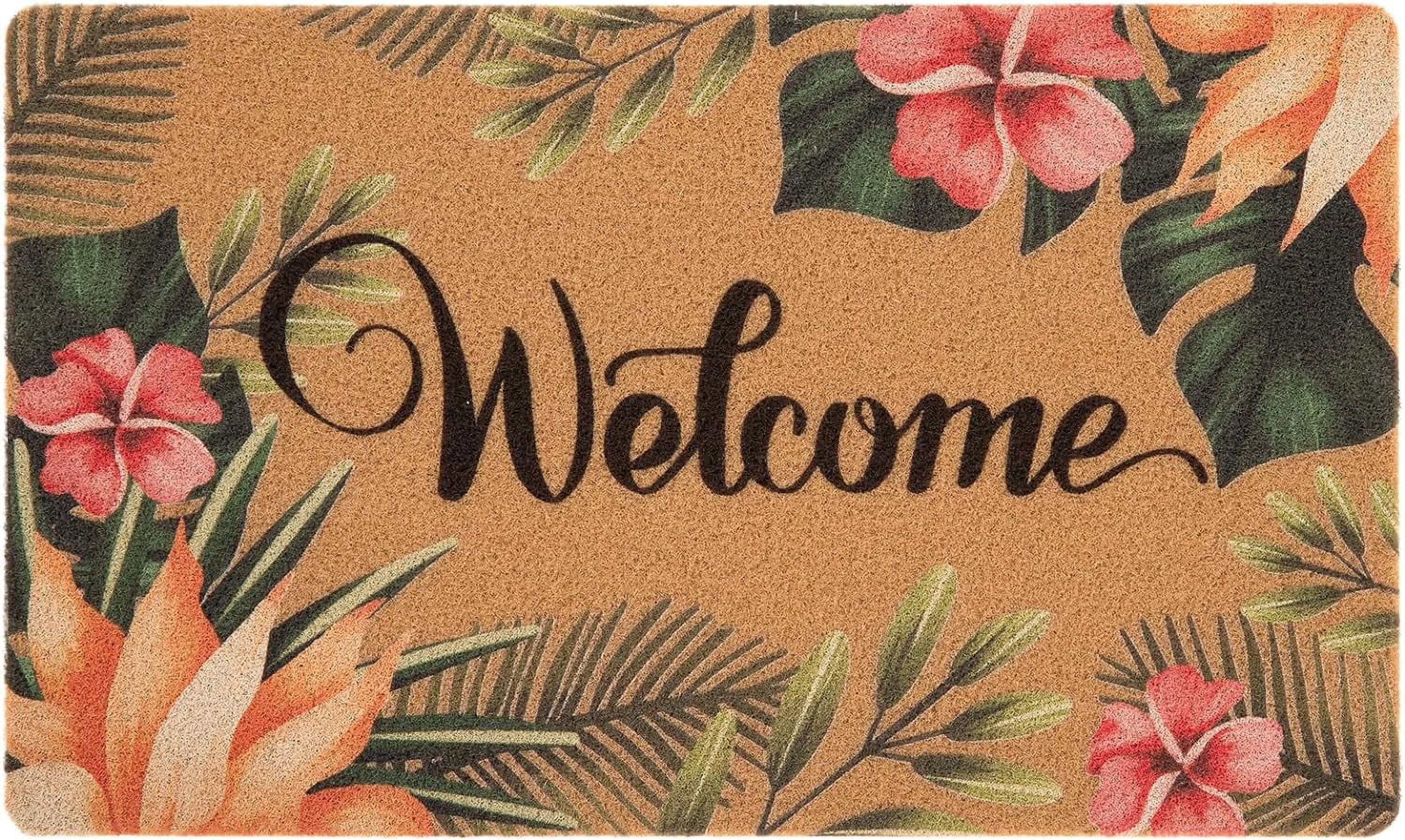 18x30 Inch Door Mat Outdoor Indoor Welcome Mats Durable Artificial Coir ...
