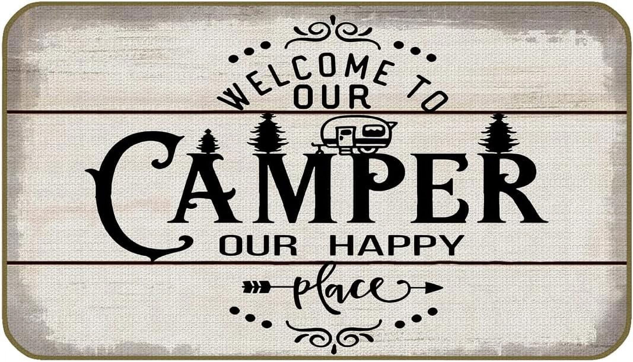 18x30 Inch Welcome to Our Camper Our Happy Place Decorative Doormat ...