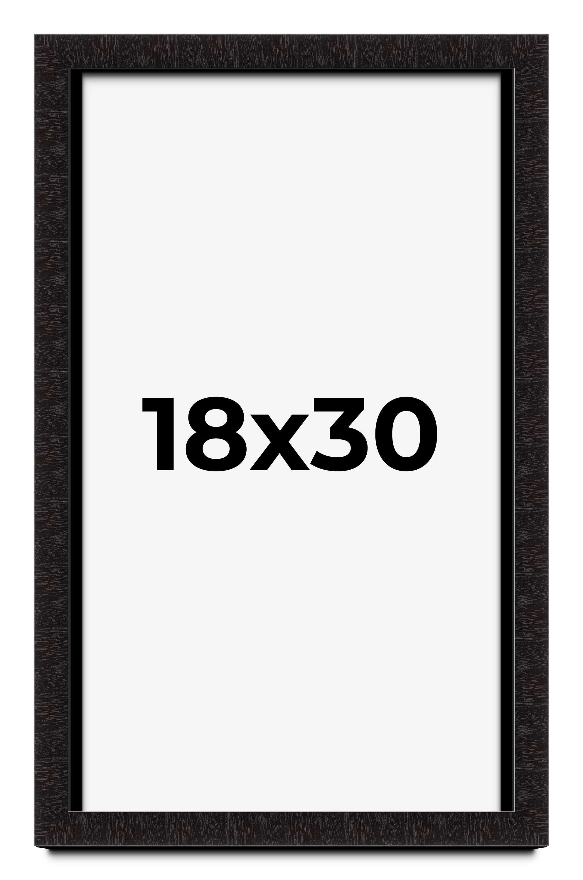 18x30 Shadow Box Black Solid Wood Display Picture Frame | 1 Inch Rabbet ...