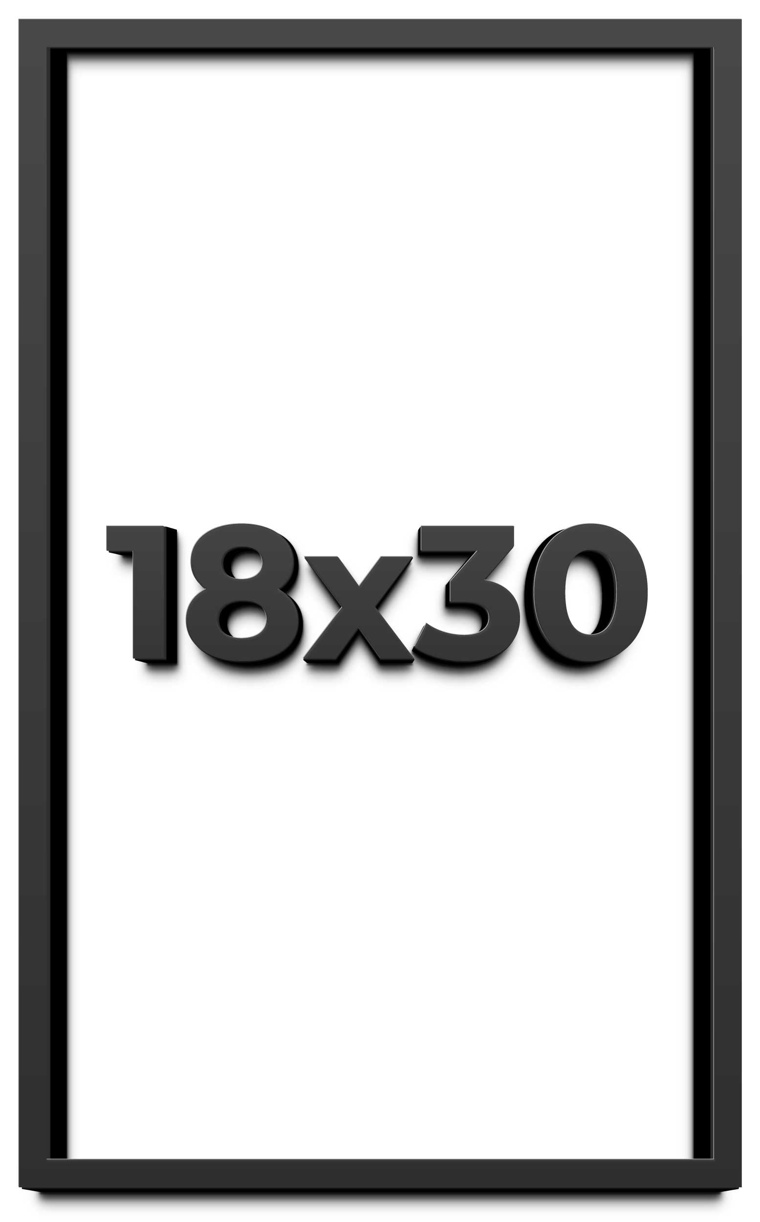 18x30 Shadow Box Frame Black | 1 inches Deep Real Wood Contemporary ...