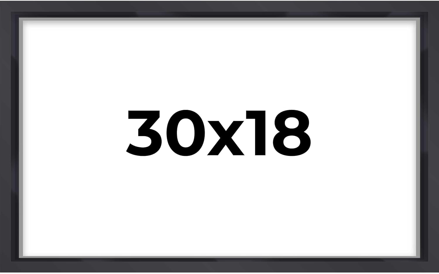 18x30 Shadow Box Frame Contemporary Black | 3/4" Depth of Usable Space ...