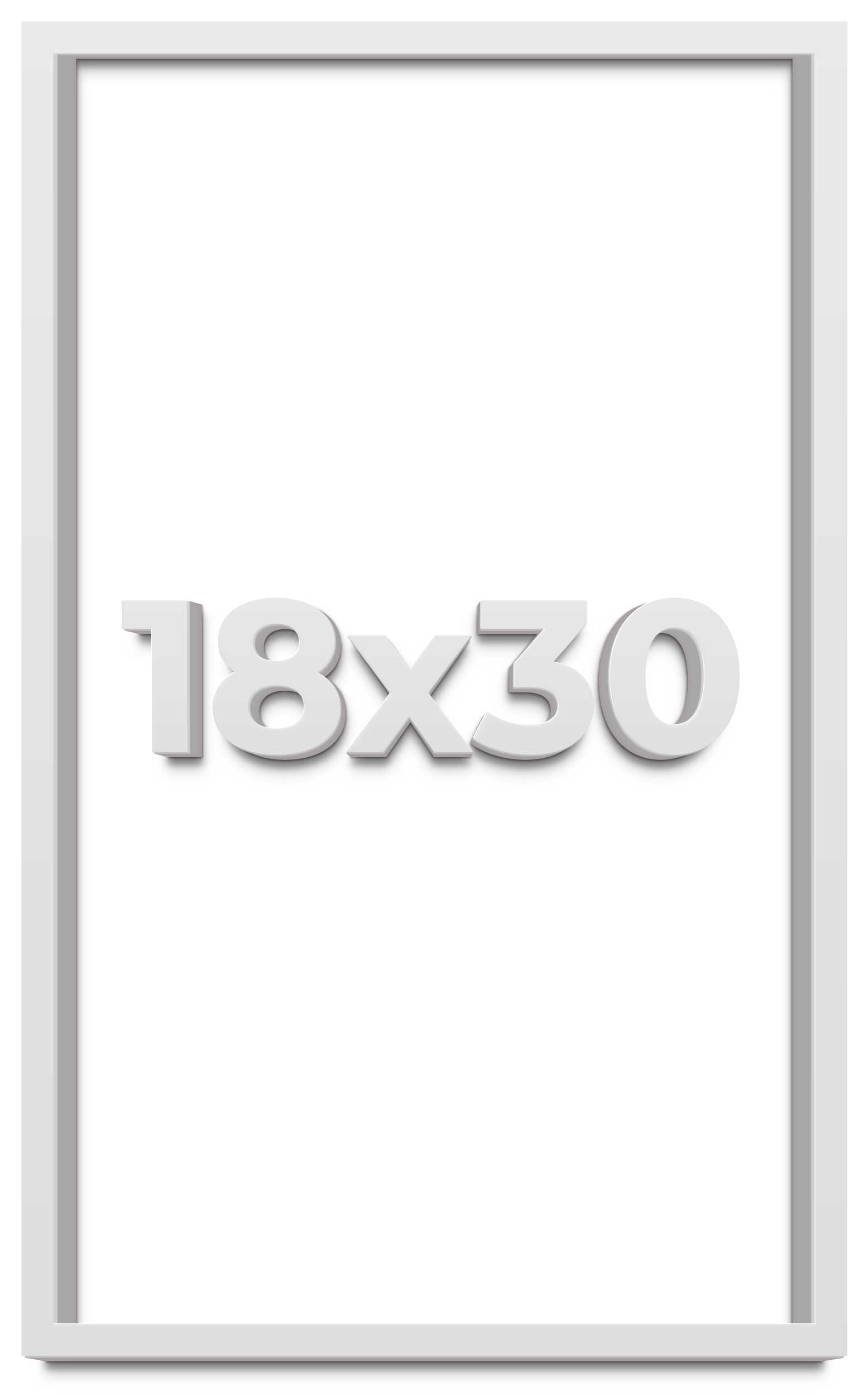 18x30 White Shadowbox Frame - Interior Size 18x30x1.75 Inches - Made to ...