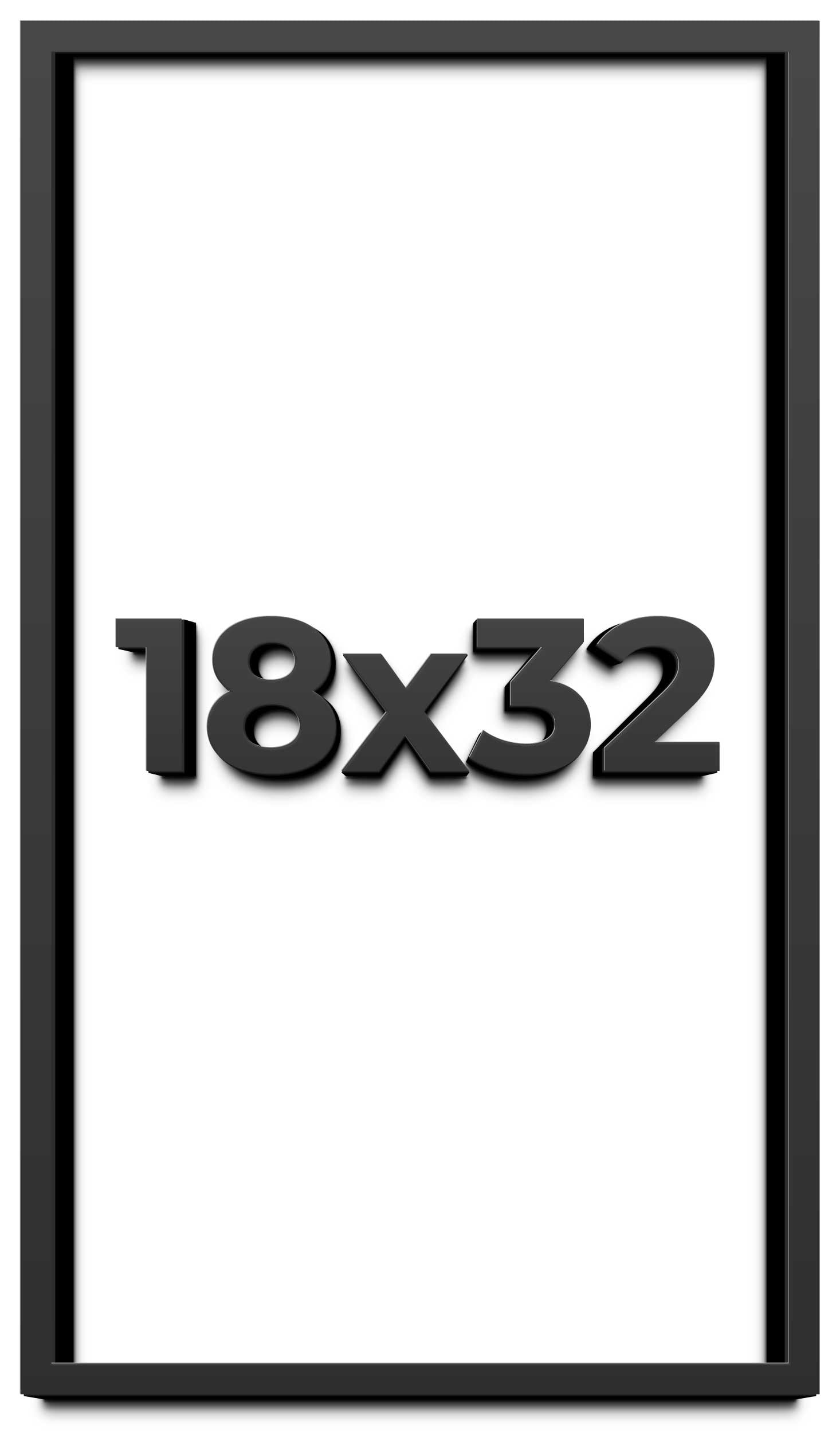 18x32 Shadow Box Frame Black | 2 Inches Deep Real Wood Contemporary ...