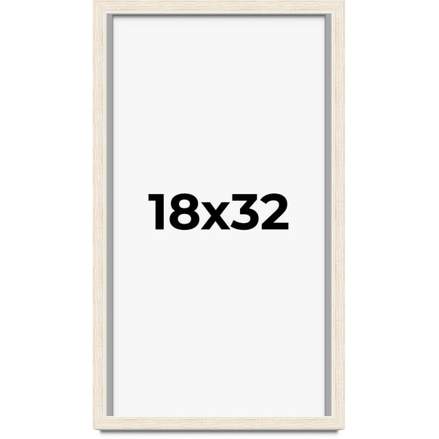 18x32 Shadow Box Frame White | 1.125 Inches Deep Real Wood Rustic ...