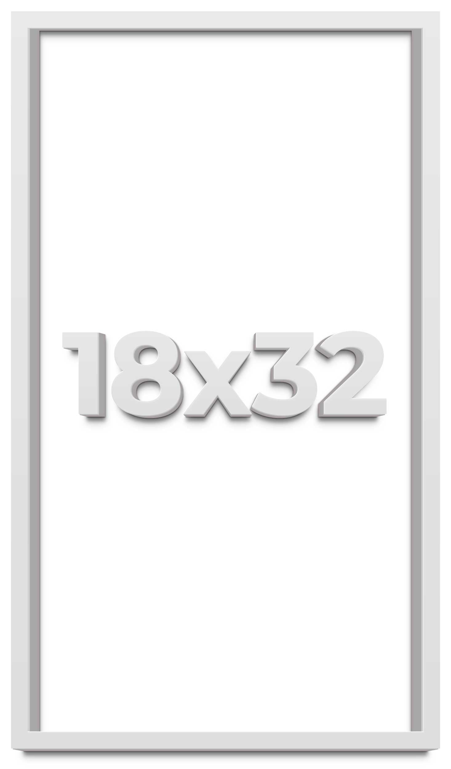 18x32 Shadow Box Frame White | 2 Inches Deep Real Wood Contemporary ...