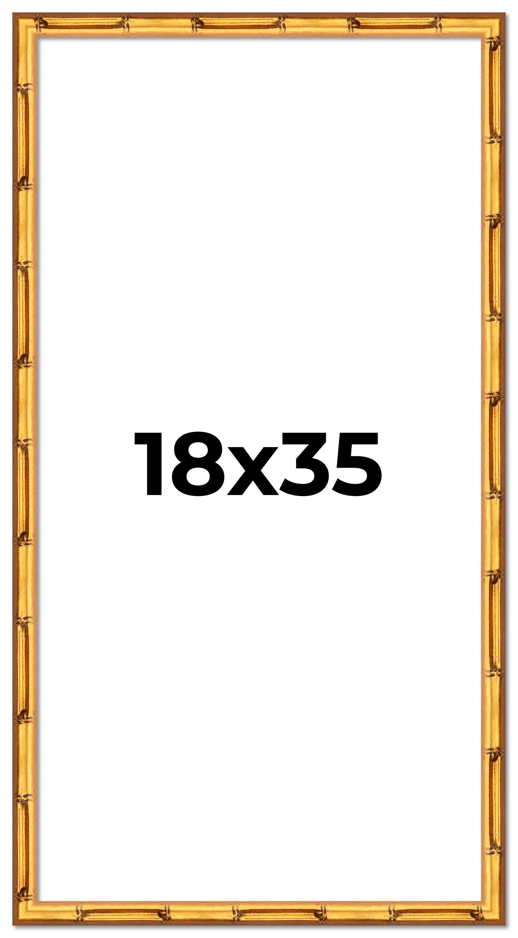 18x35 Frame Gold Bamboo Picture Frame - Complete Modern Photo Frame ...