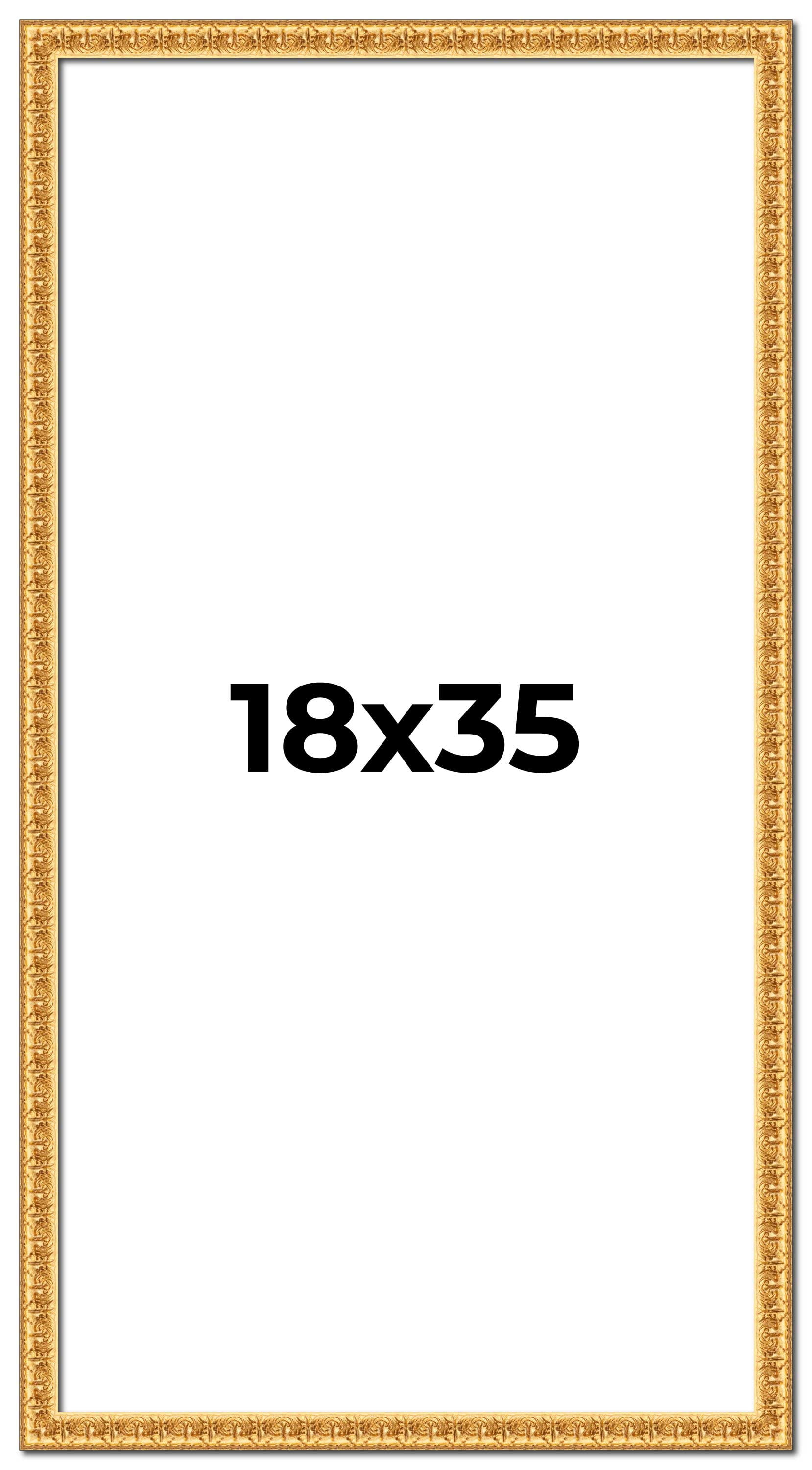 18x35 Frame Gold Real Wood Picture Frame Width 1 inches | Interior ...